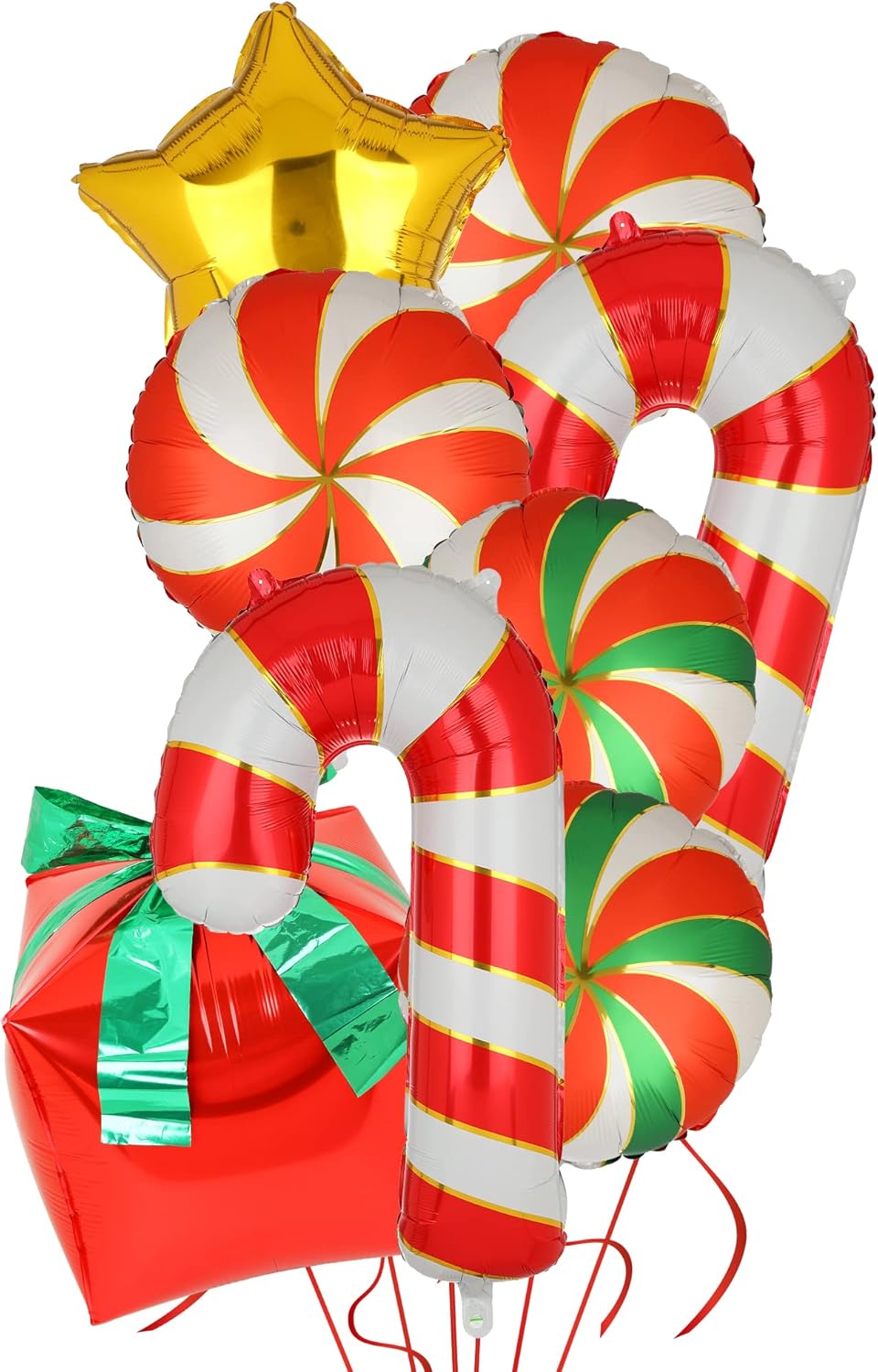 Amazon.com: Christmas Candy Balloon Lollipop Gift Box Balloon Large ...