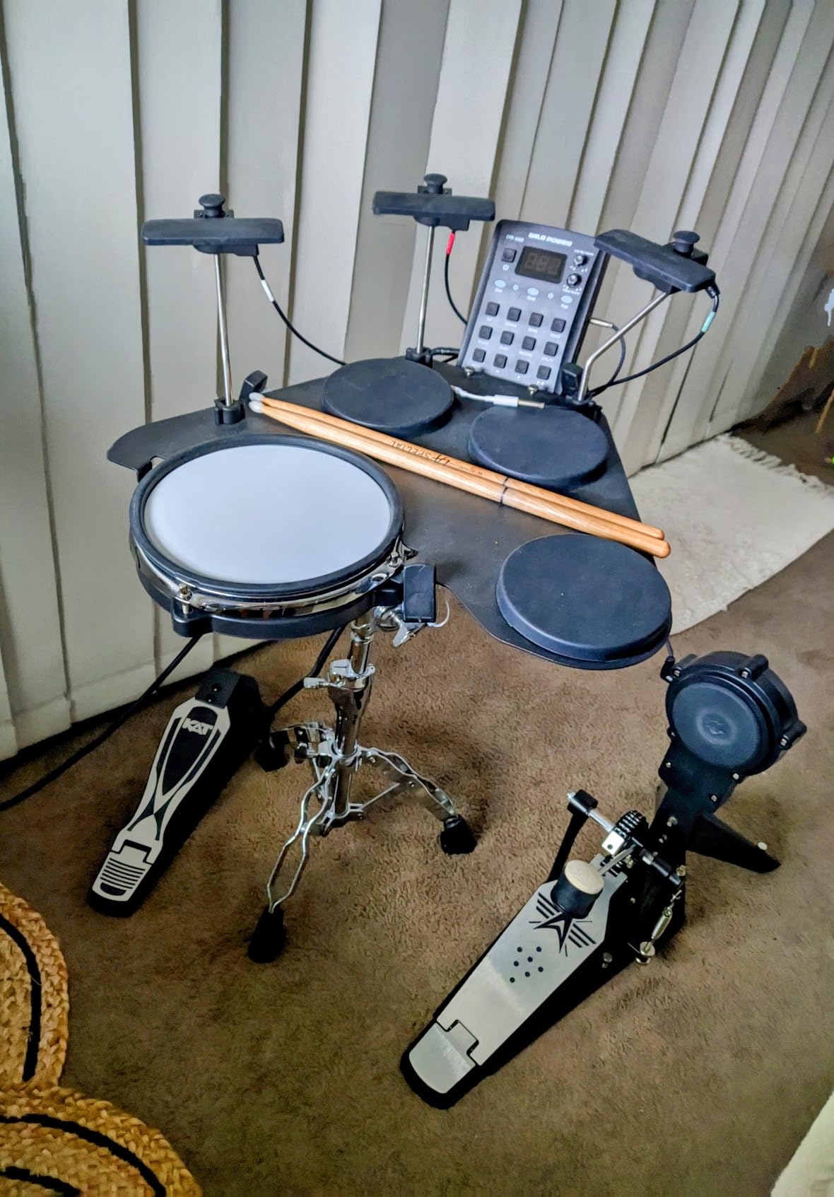 Electronic Drum Set, Portable Electric Drum Set for Beginner with Snare ...