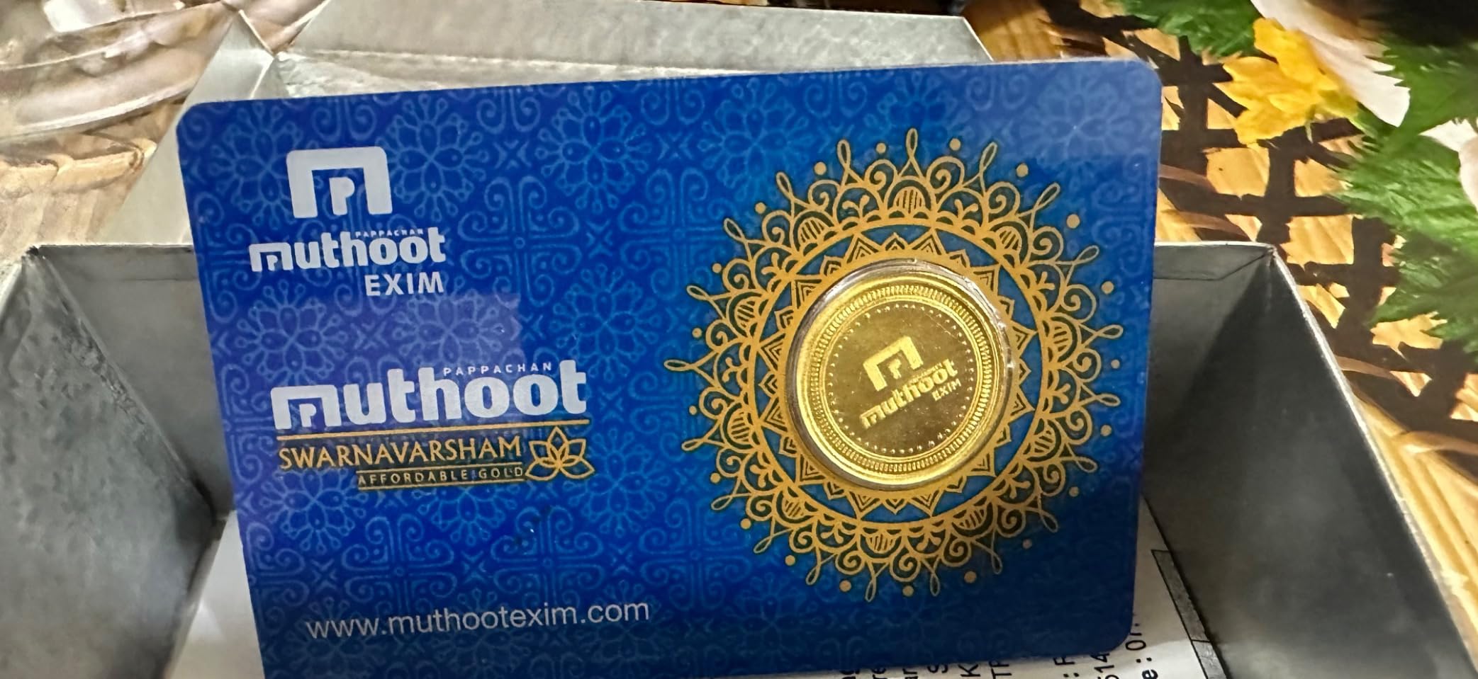 Muthoot Pappachan Swarnavarsham Hallmarked 24KT 999 Gold Coin (5 Gm ...