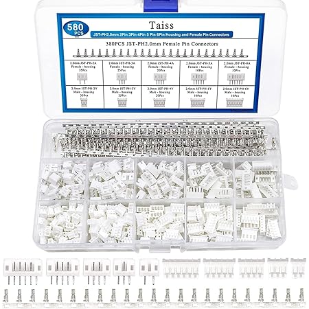 Amazon.com: Keszoox MX 1.25mm Male Female Connector Kit and Premium Pre-Crimped Cables ...