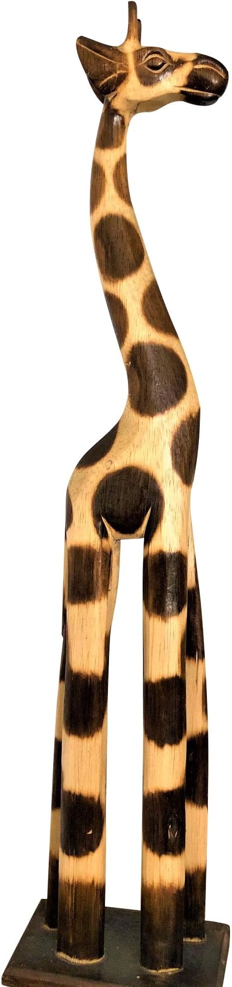 My Family House Wooden Giraffe Statue in Brown - Hand Carved Wood ...