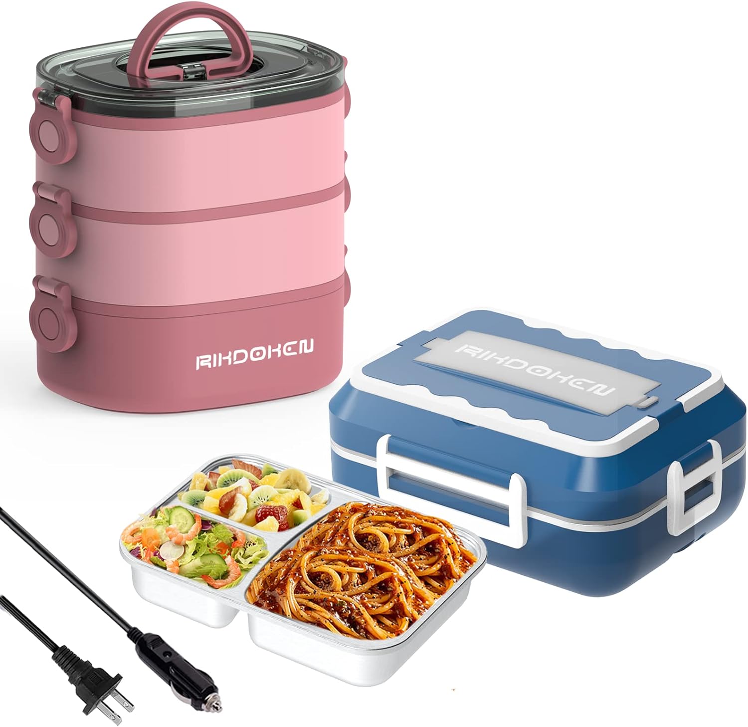 Amazon.com: RIKDOKEN 1X Bento Box Lunch Box, 1X Electric Lunch Box Food ...