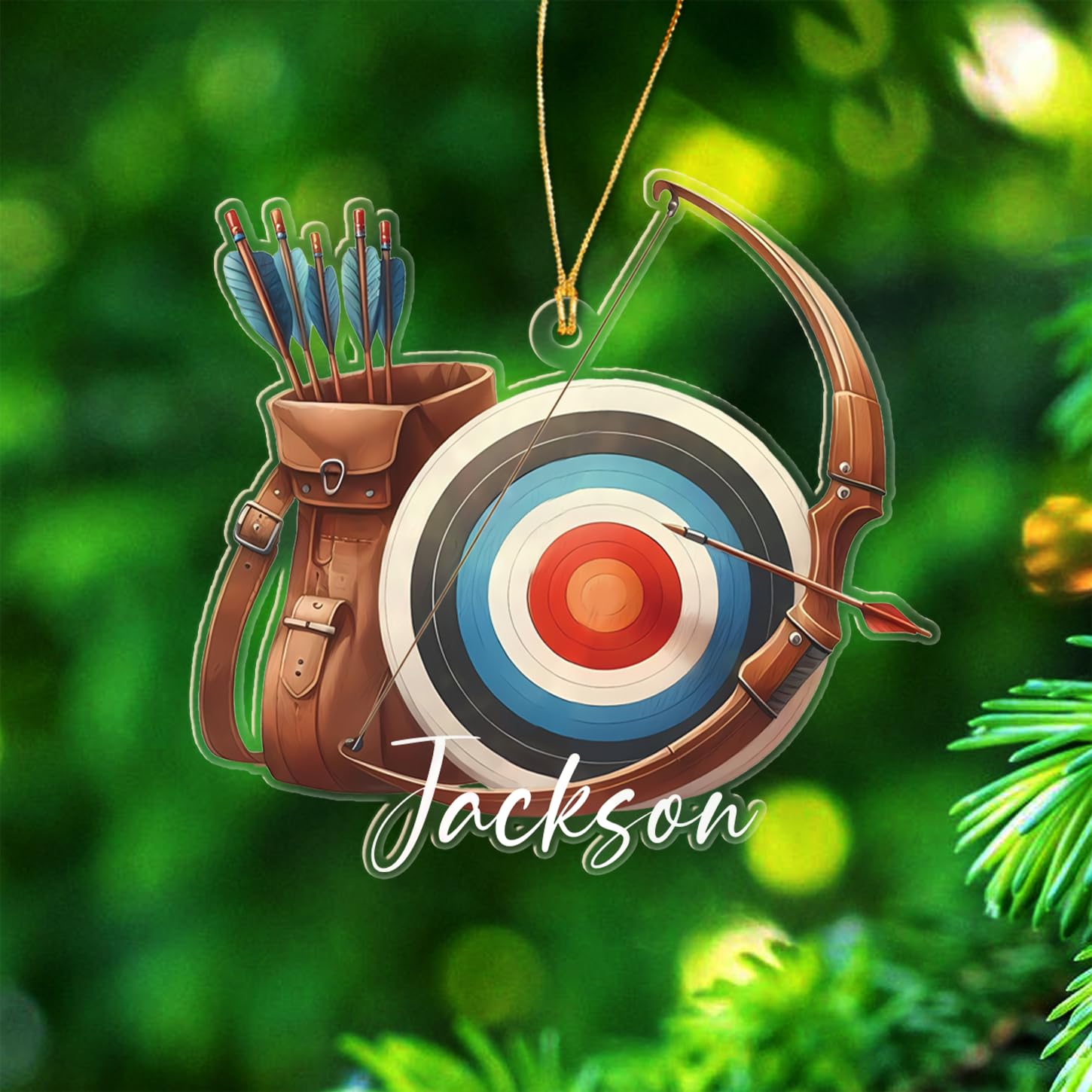 Amazon.com: Archery Shaped Ornament Xmas 2024, Personalized Name ...