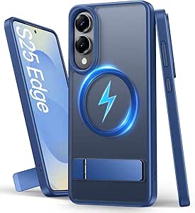 Amazon.com: SIXBOX for Samsung Galaxy S25 Edge Case Magnetic, Built-in Kickstand & Compatible ...