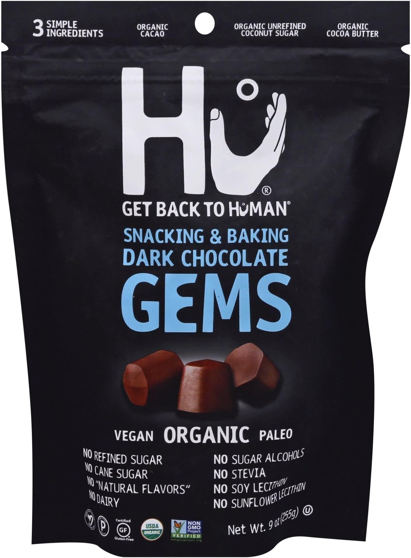 Amazon.com : Hu Gems Chocolate Chips Vegan Snacks | 9oz | Organic ...