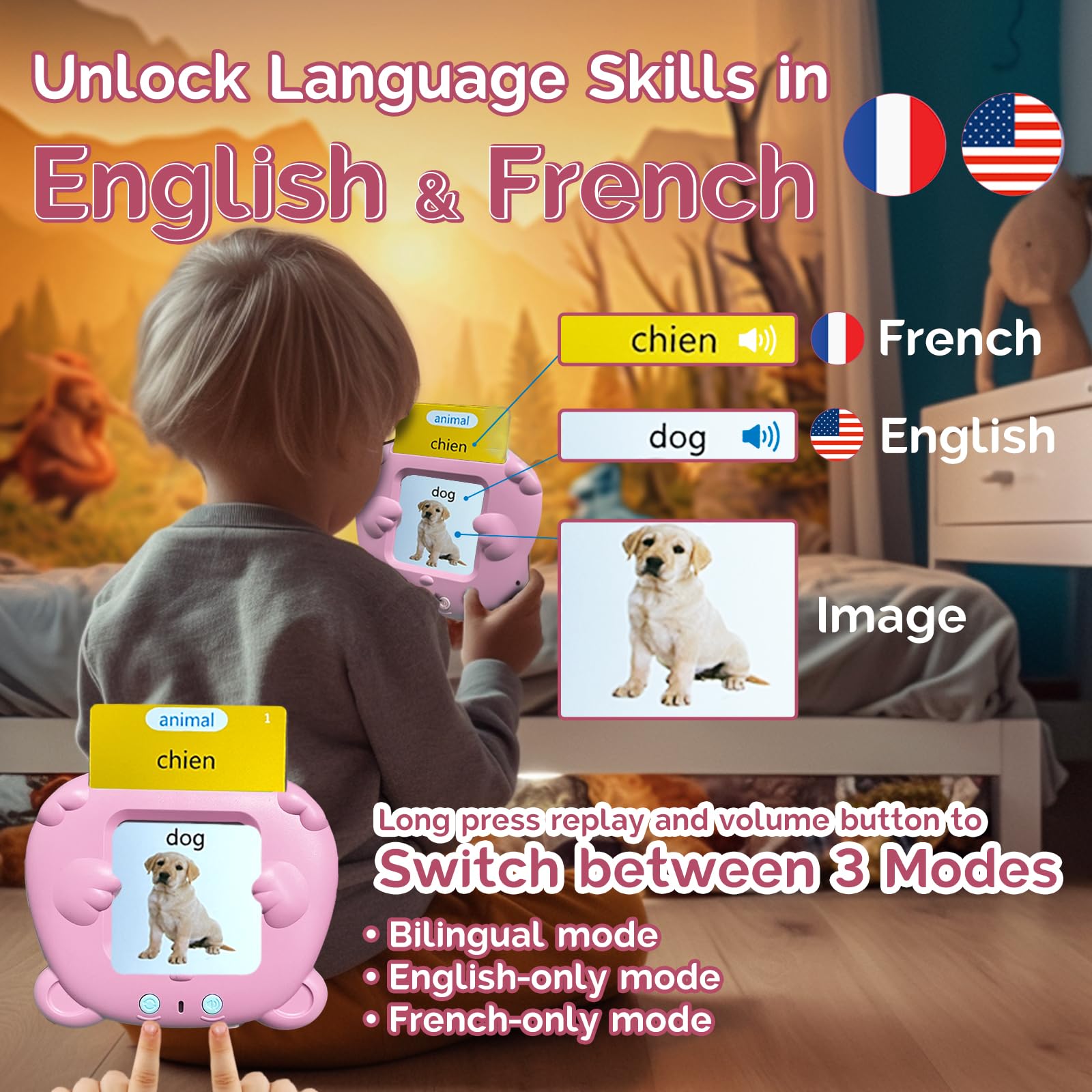 Snapklik.com : KILOGOGRAPH Bilingual English French Flash Cards ...