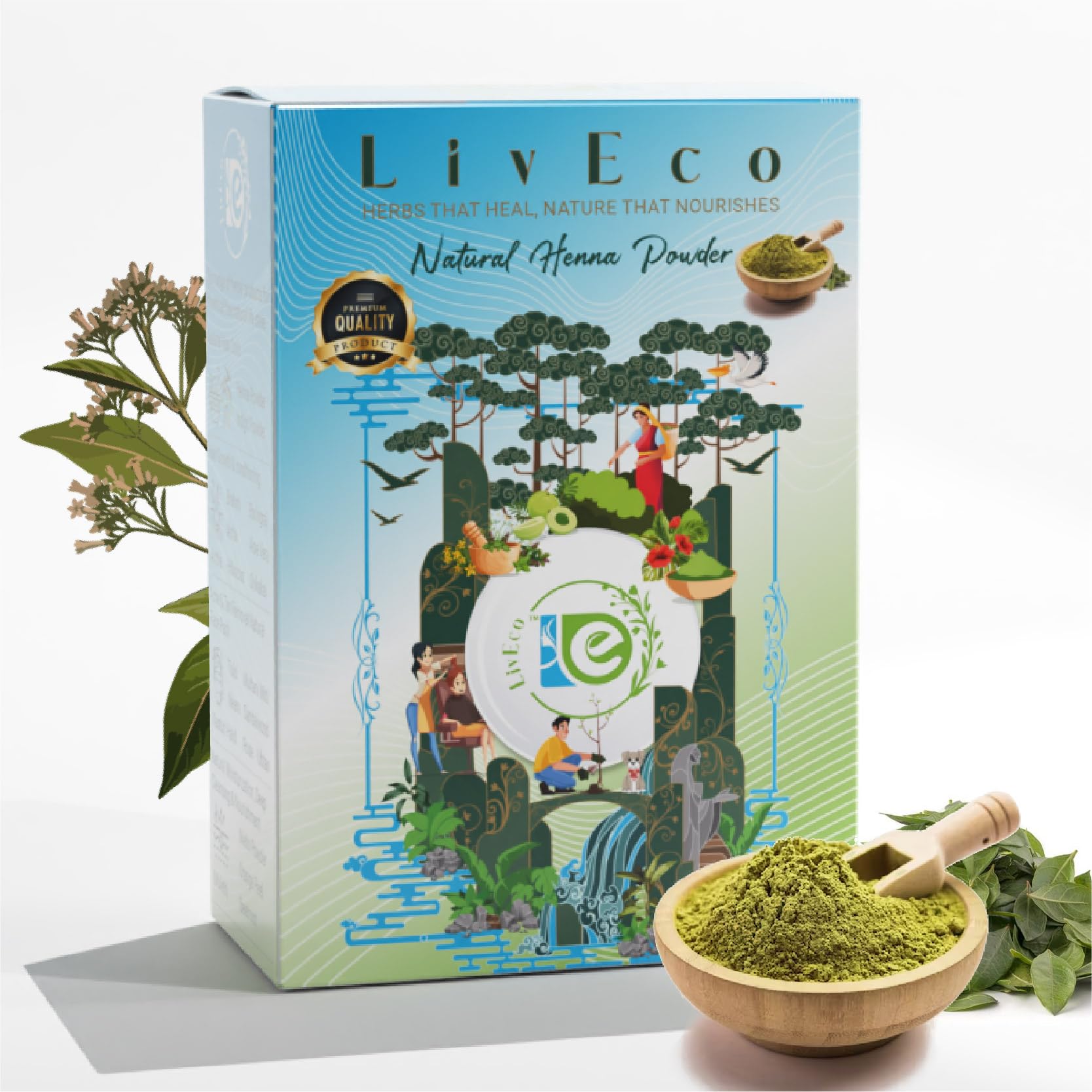 Buy LivEco Natural Mehndi - Henna Powder For Organic Hair Color ...