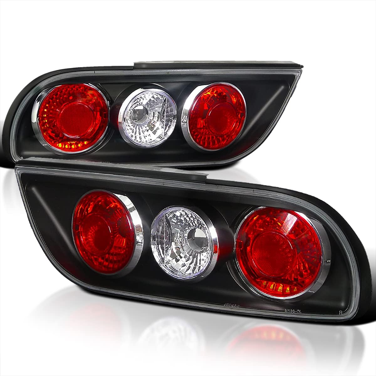 Amazon.com: Spec-D Tuning Black Housing Clear Lens Tail Lights ...