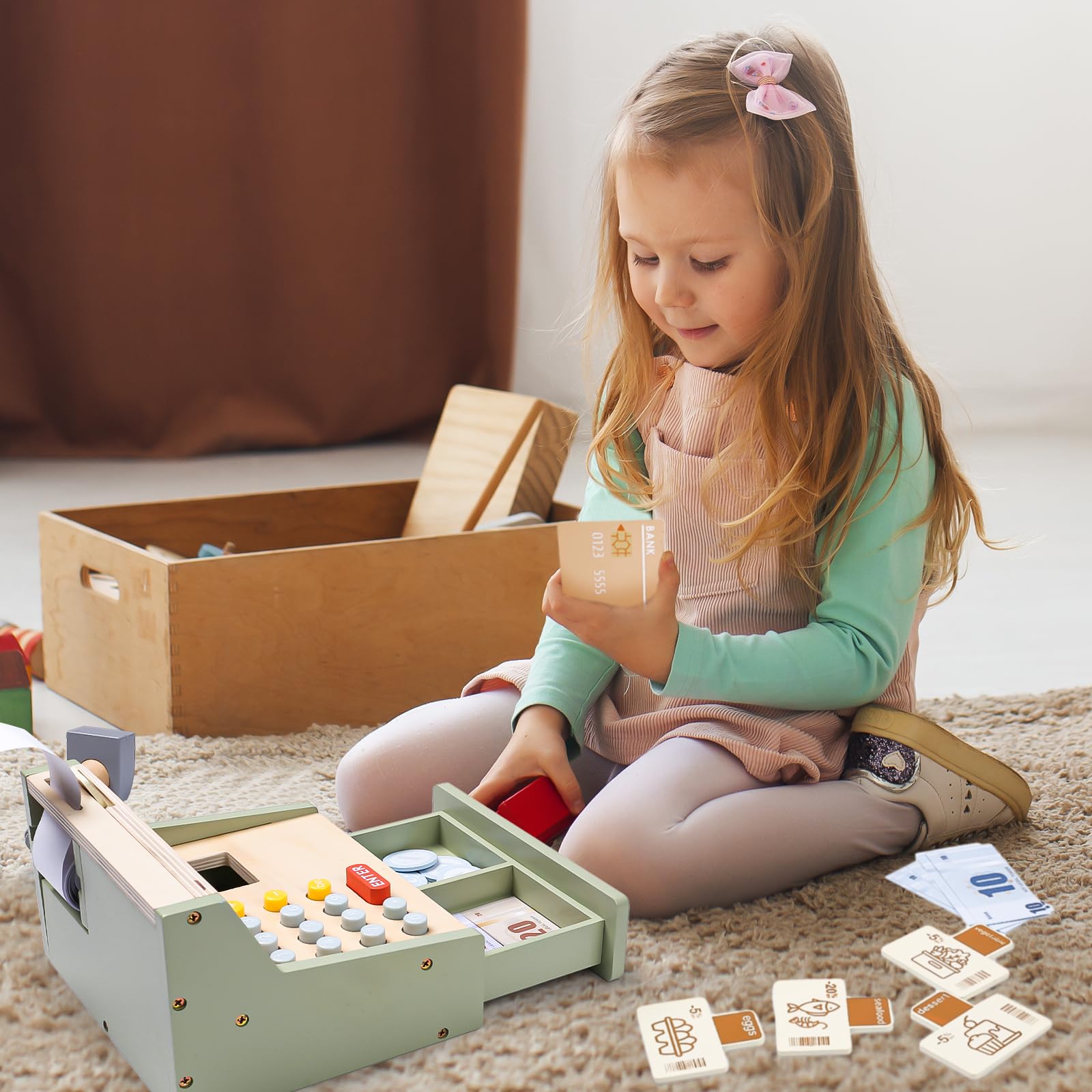 Snapklik.com : Umu Toy Cash Register - Pretend Play Calculator, Credit ...