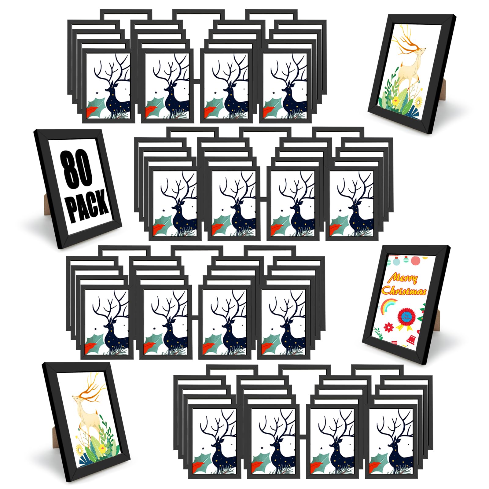 Amazon.com - YOUKE OLA Set of 80 Picture Frame Bulk Photo Frames with ...