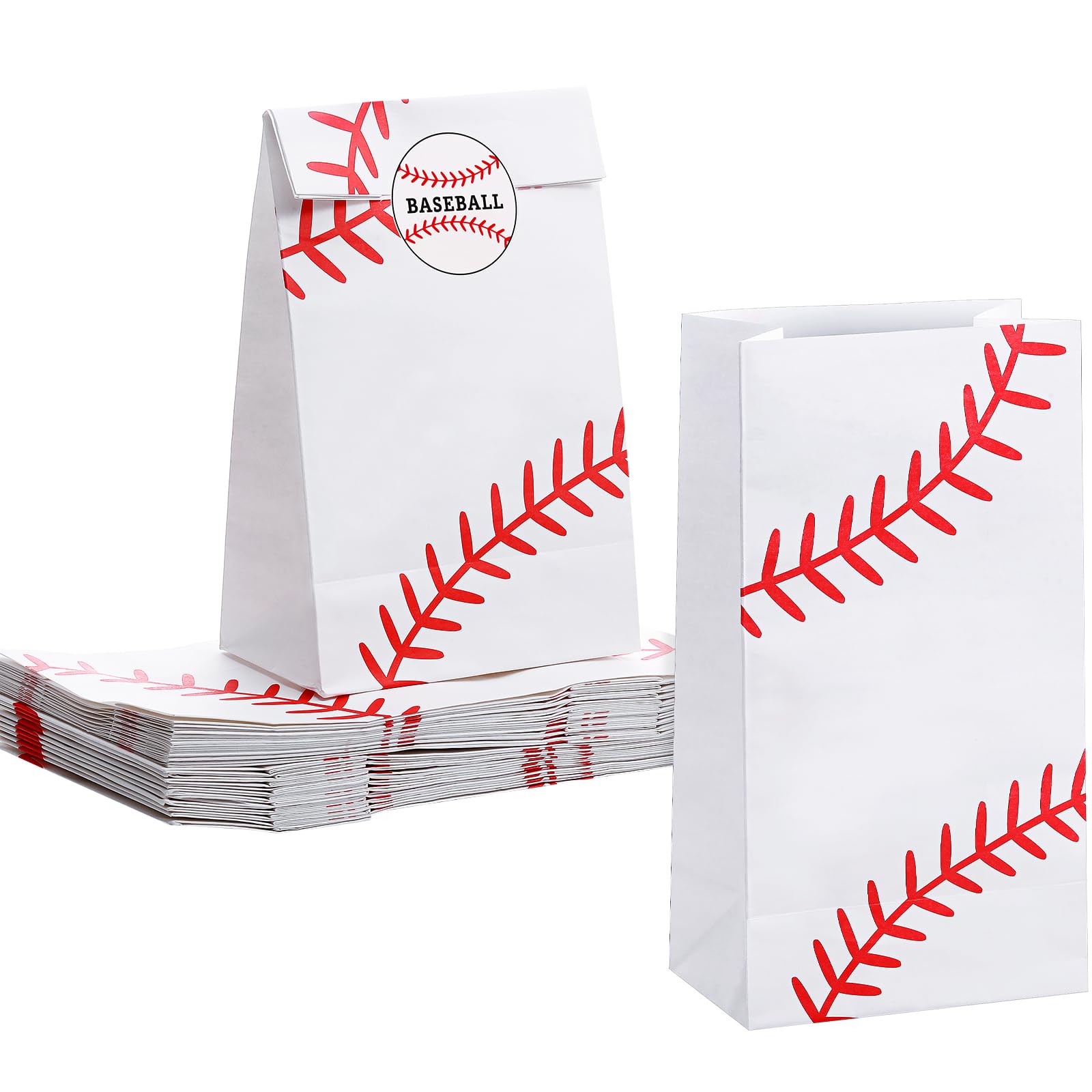 Amazon.com: 24 Pcs Baseball Gift Bag and 30 Baseball Stickers Baseball ...