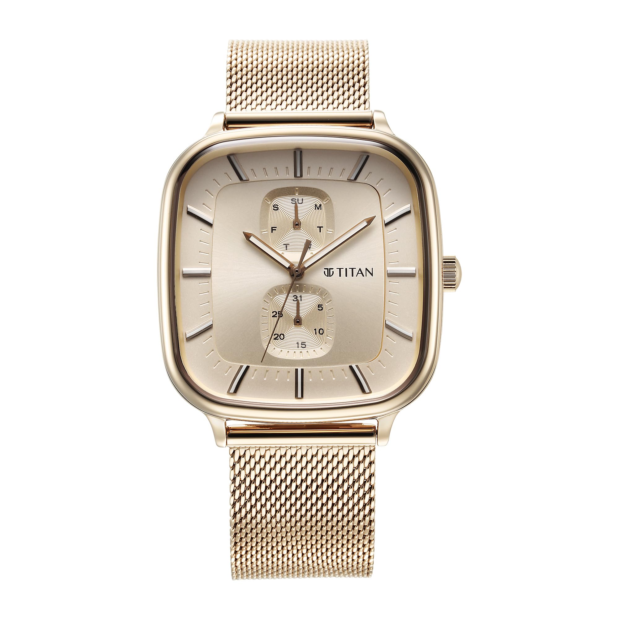 Titan Avant Garde Silver Dial Quartz Multifunction Stainless Steel ...