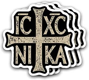 Amazon.com: Ic Xc Nika Cross Faith Christian Sticker : Electronics