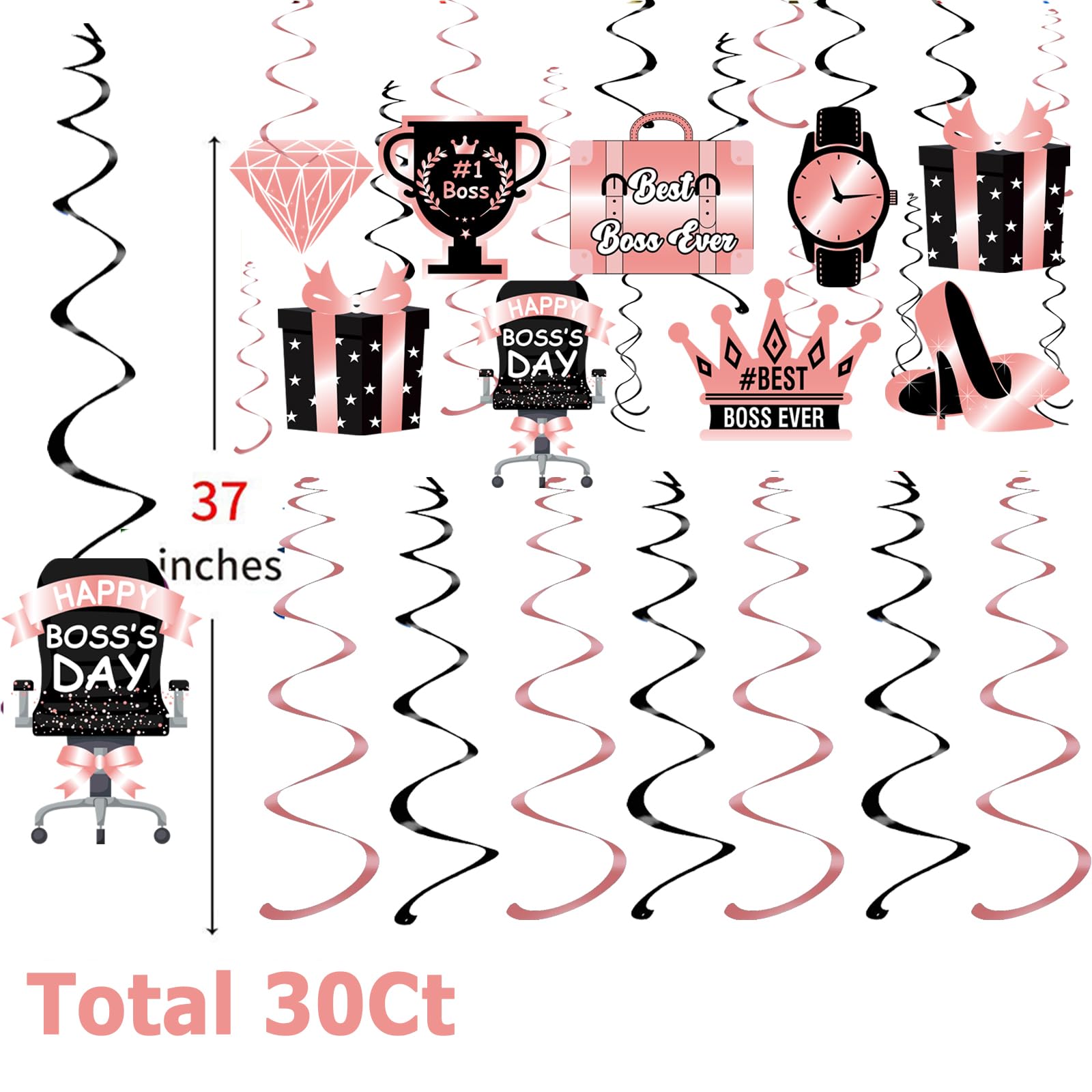 Happy Boss's Day Hanging Swirls Party Decorations, Boss Lady Women ...