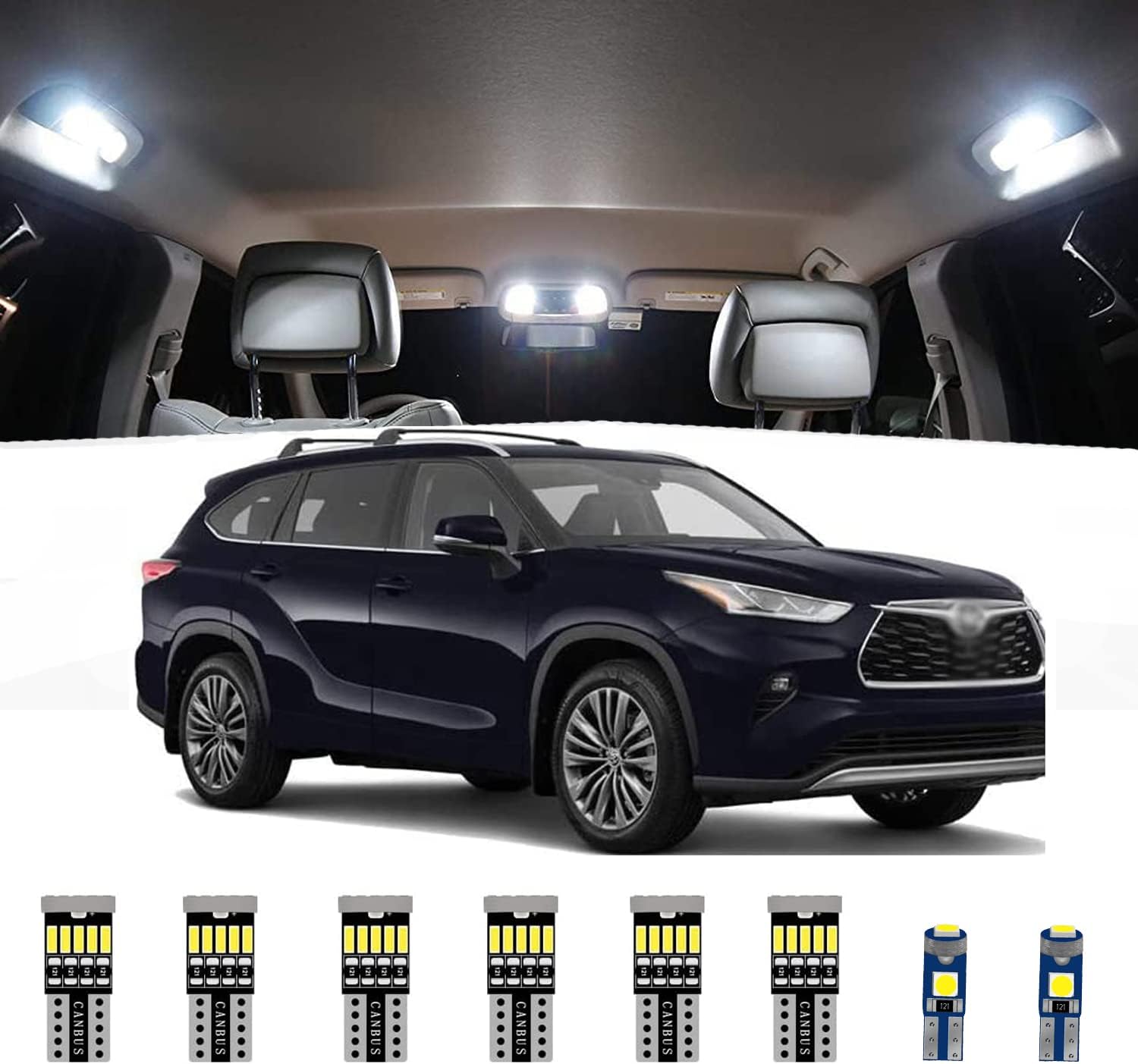 Amazon.com: AWALITED 13pcs Highlander Interior LED Lights Kit Super ...