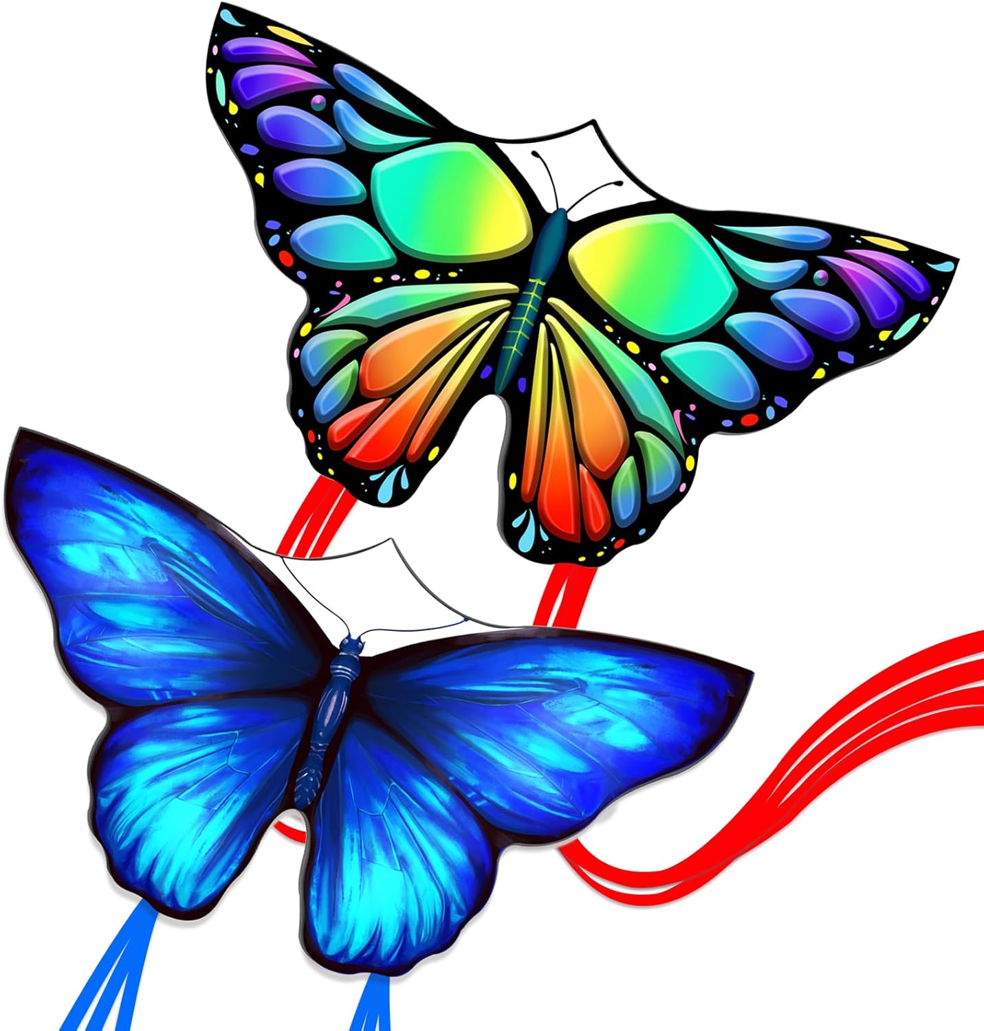 Simxkai 2 Pack Butterfly Kite for Kids & Adults, Easy to Fly Kite for ...