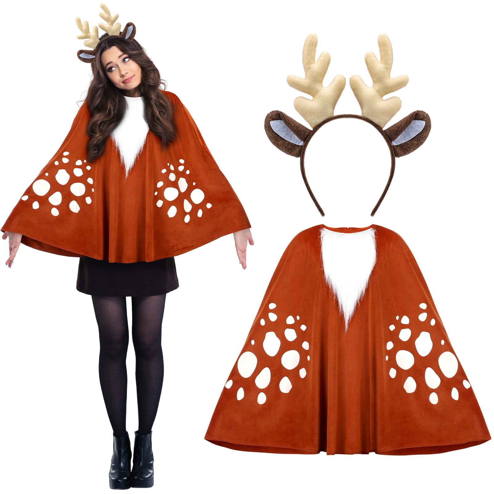 Amazon.com: Xtinmee Christmas Deer Costume Set for Women Adult Reindeer ...