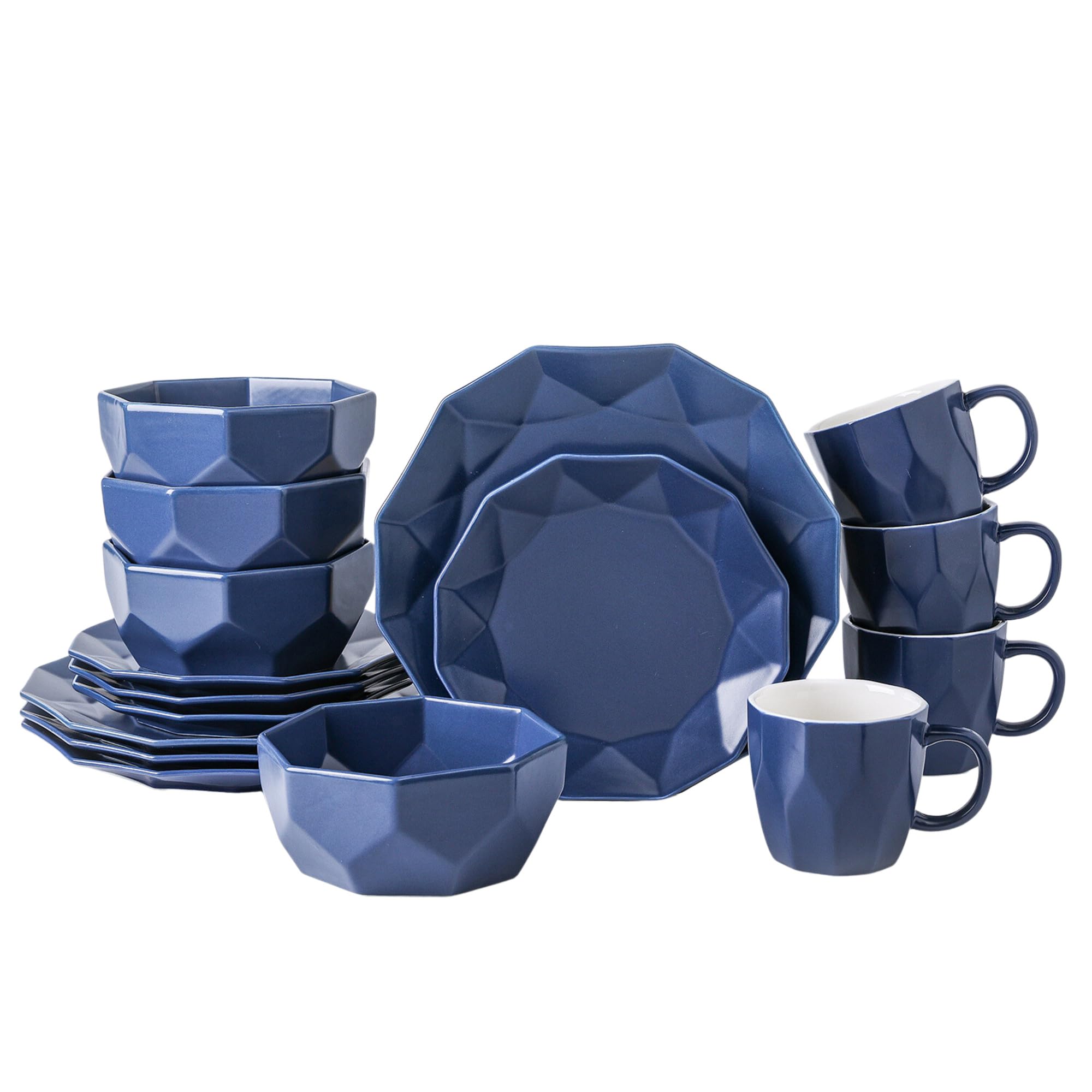 Amazon.com | Stone Lain Jamie Porcelain Dinnerware Set, 16-Piece ...