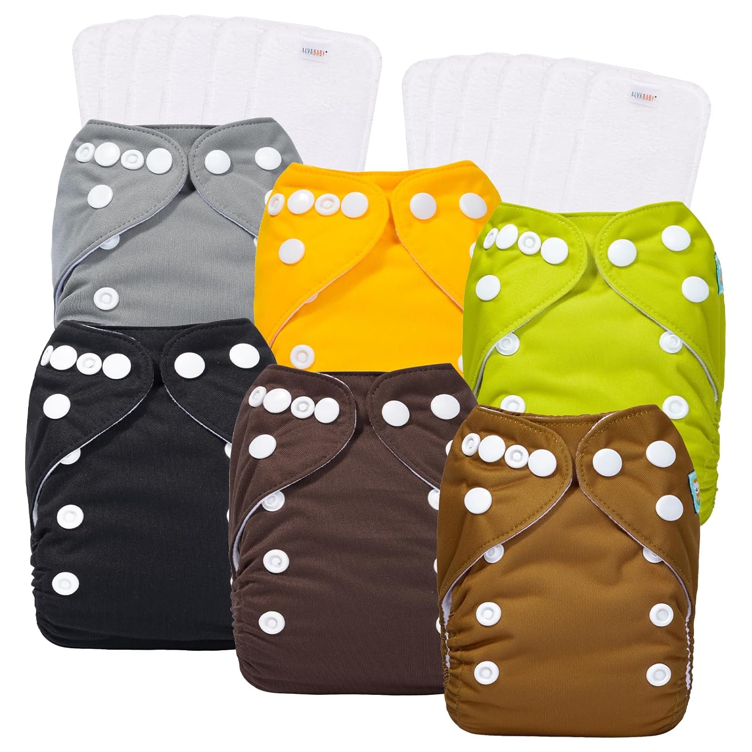Amazon.com : ALVABABY Newborn Cloth Diapers,Reusable Cloth Nappy for ...