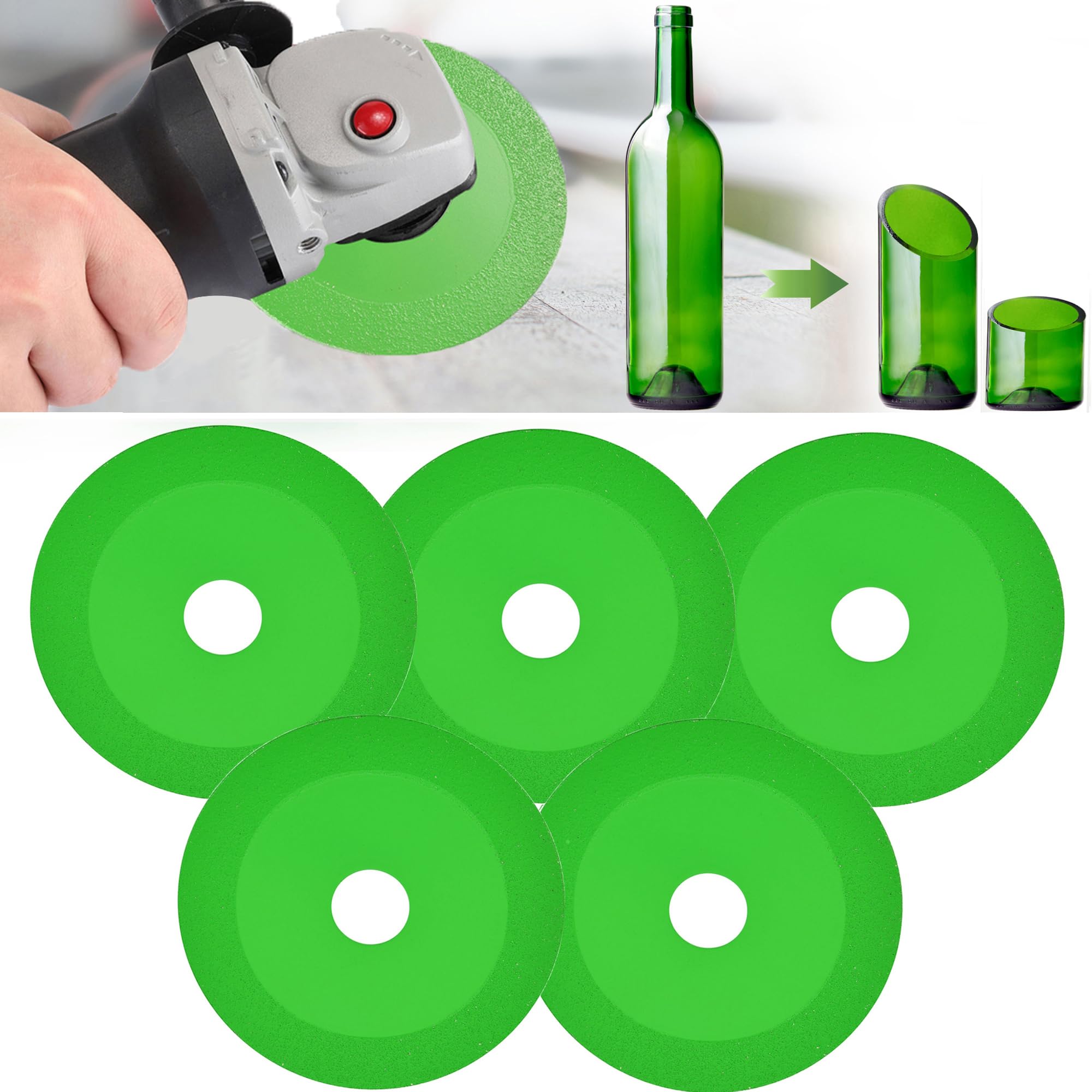 Snapklik.com : Mornajina 5Packs 4 Inch Glass Cutting Disc - 2.2 For ...