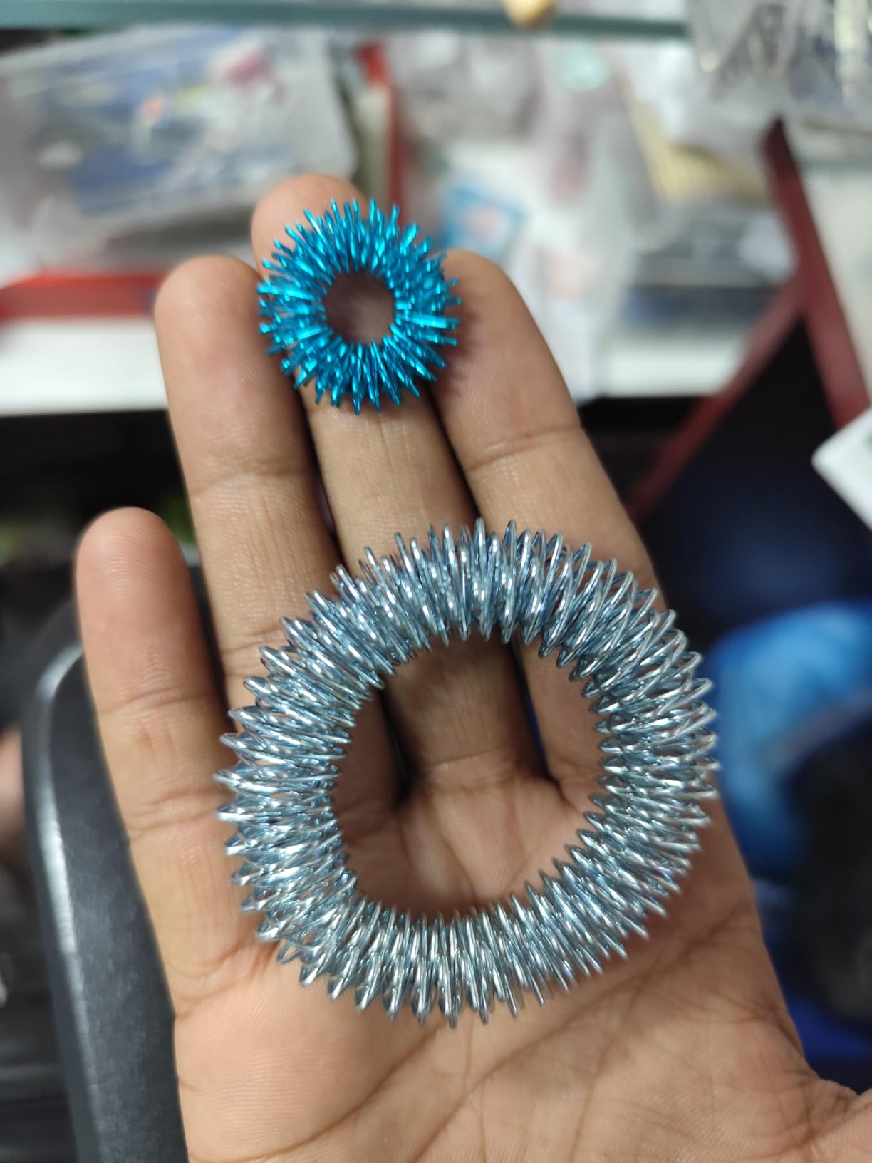 AcuPhysio Sujok Acupressure Rings for Fingers, Hands & Legs | Flexible ...