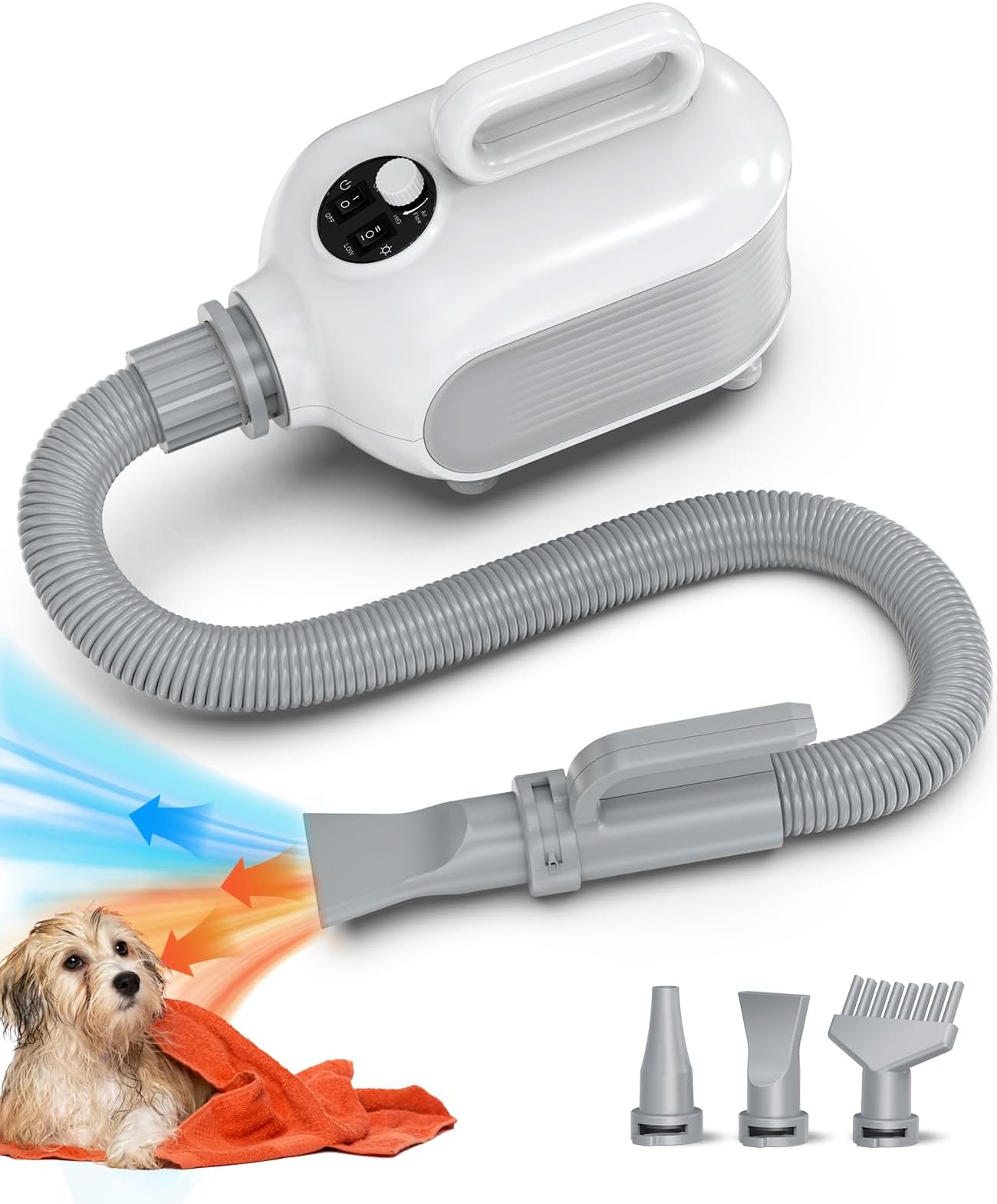 Amazon.com: omzer Dog Dryer Pet Blower - 5.2HP/3200W High Velocity ...