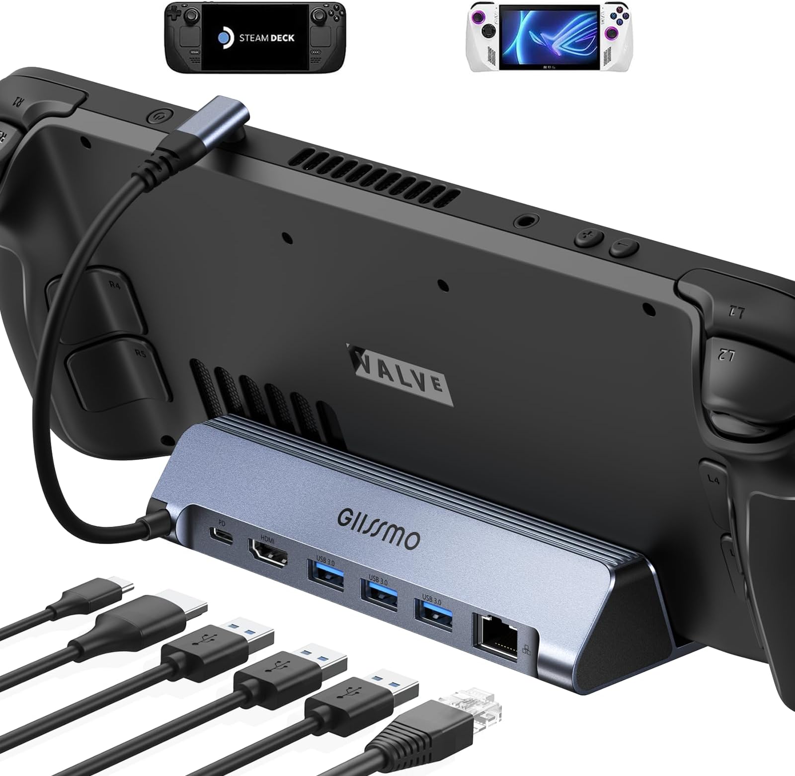Amazon.com: Xiufavty Docking Station for Steam Deck, 6-in-1 Steam Deck Dock with HDMI 2.0 4K ...