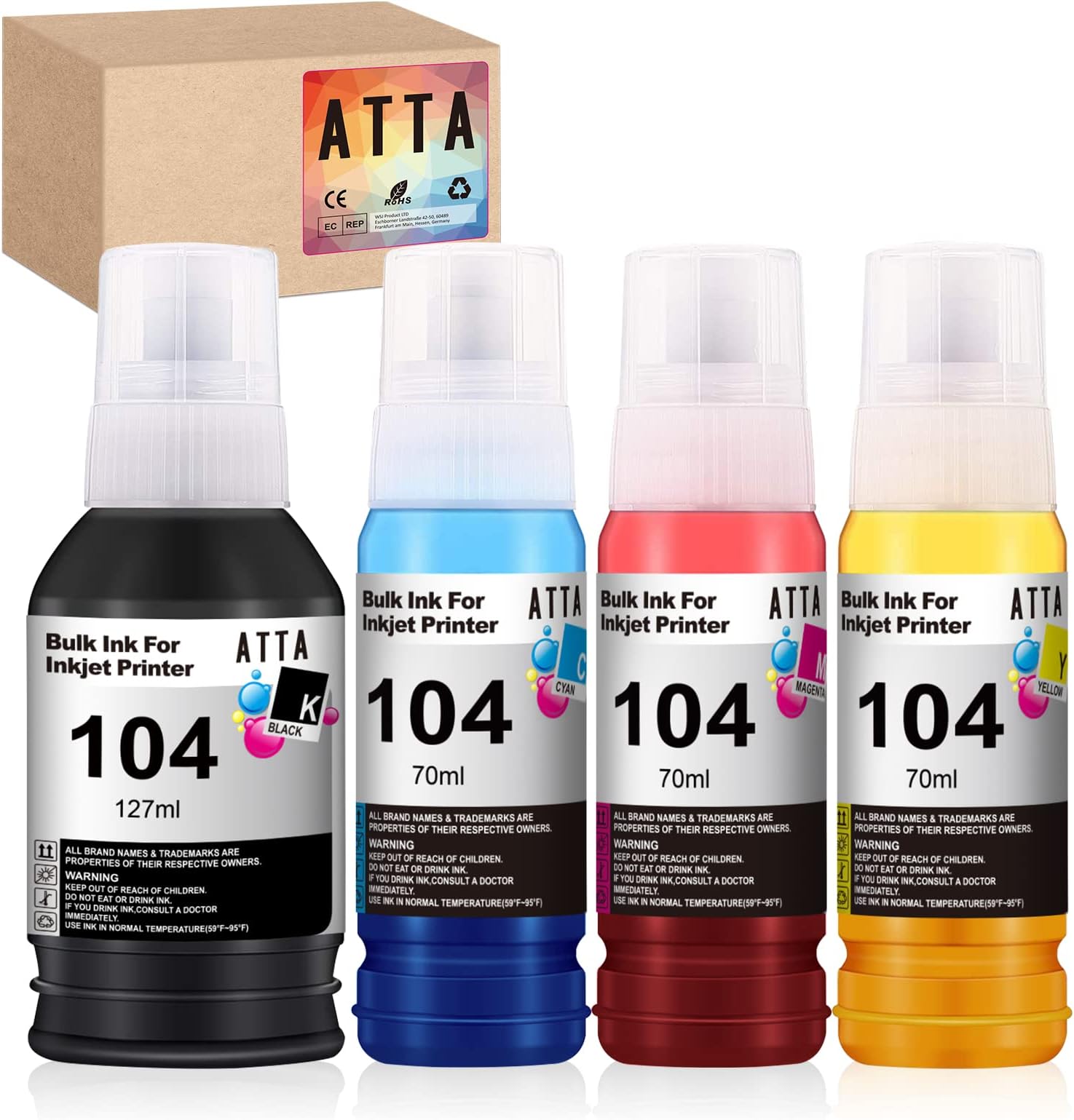 Epson EcoTank 104 Genuine Multipack Ink Bottles : Amazon.co.uk ...