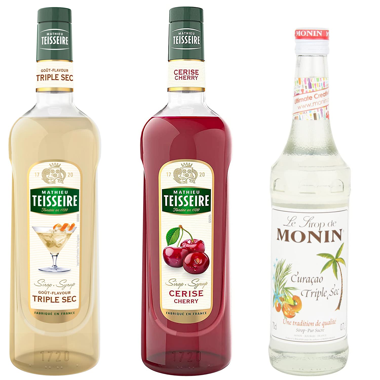 Buy Mathieu Teisseire Cherry & Triple Sec , 2 x 1000 ml with Free Monin ...