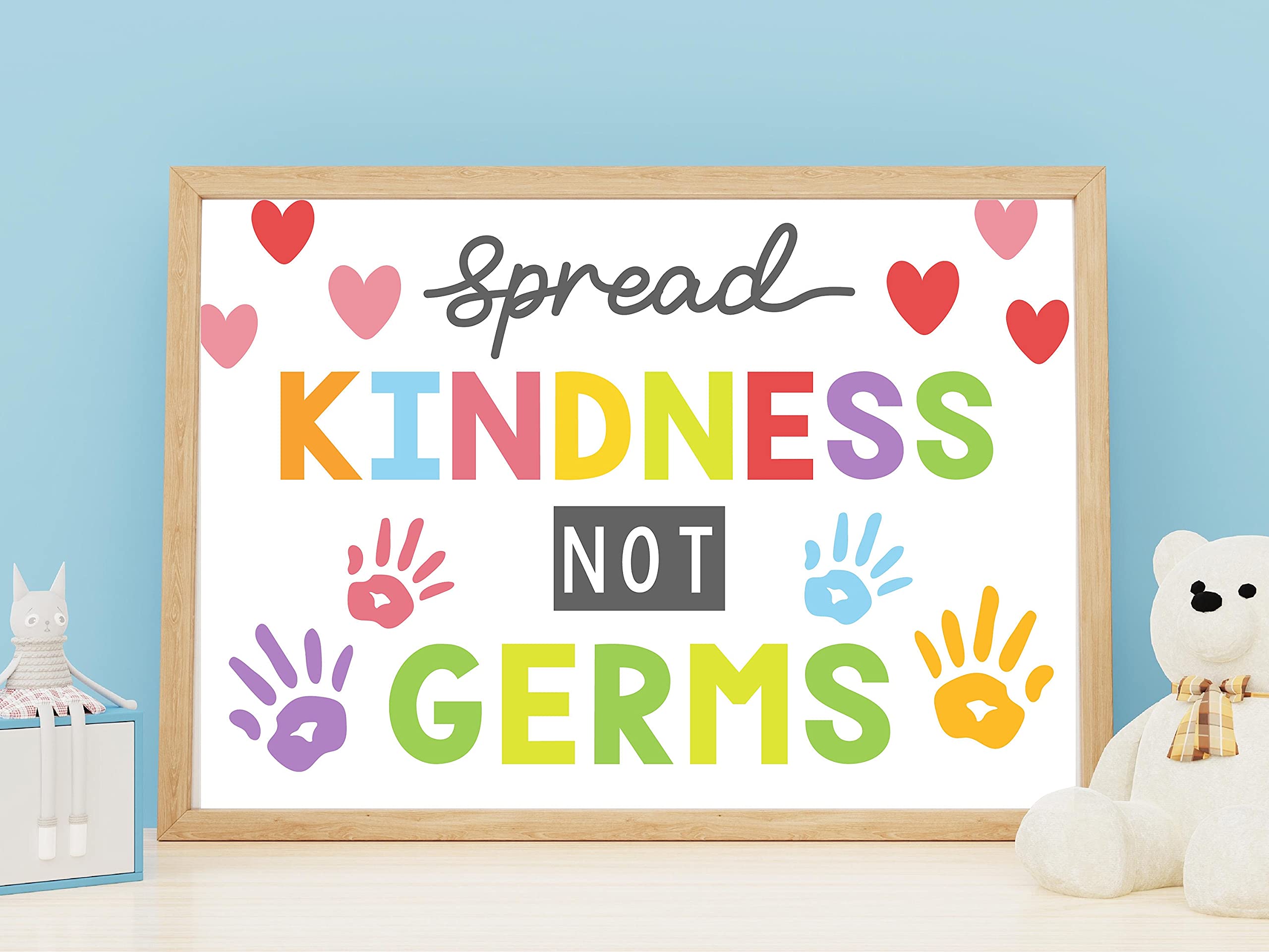 Buy HOUVSSEN Spread Kindness Not Germs School Safety Clinic Wall Art ...