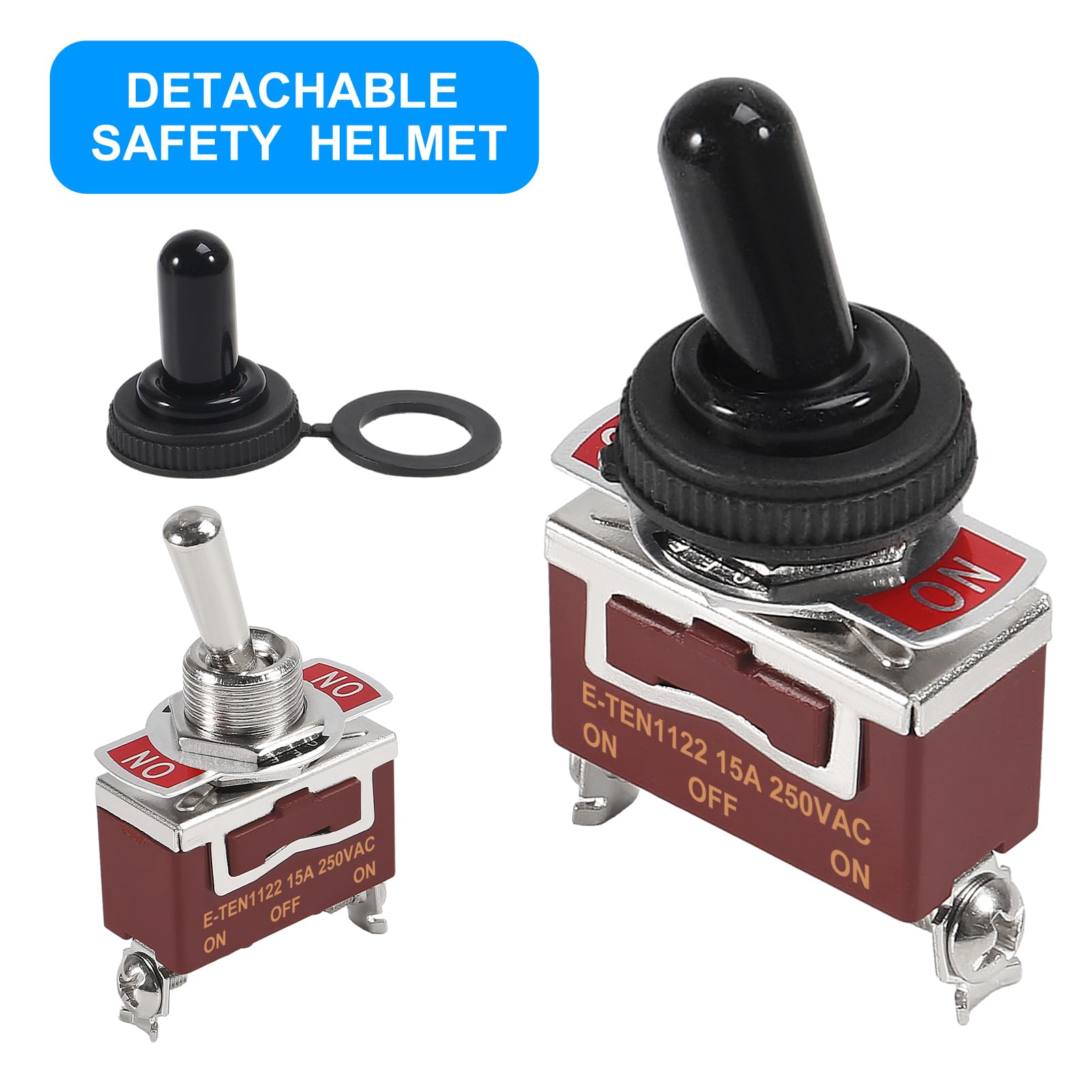 Snapklik.com : MELIFE 3PCS Toggle Switch, 12V Heavy Duty 3 Way ...