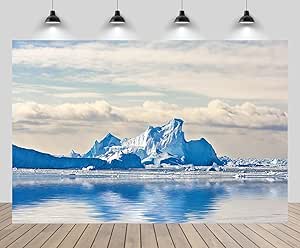Amazon.com : CHNYWORK 6x4ft Glacier Ocean Backdrop Winter Glacier ...