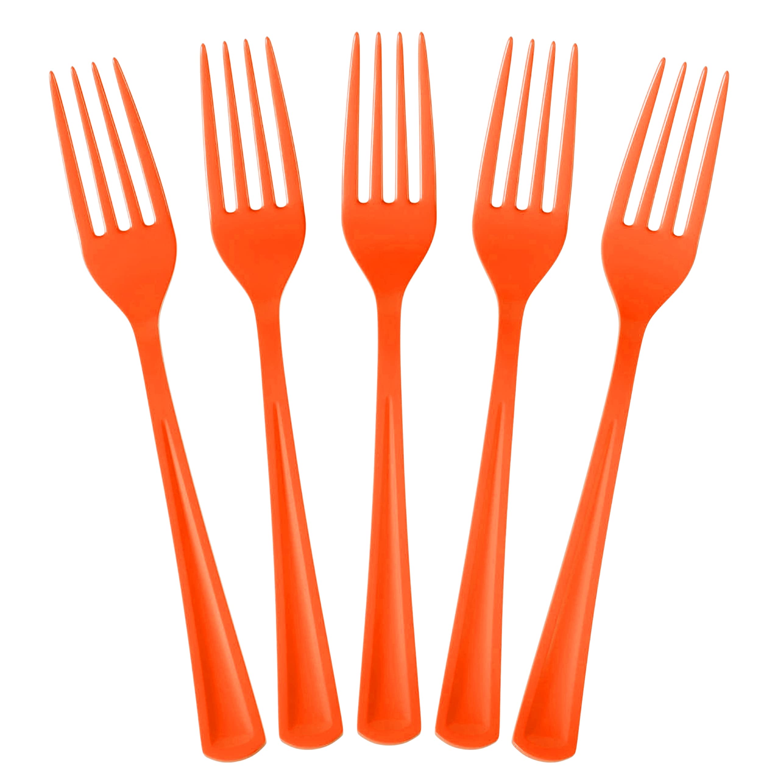 Amazon.com: Disposable Orange Plastic Forks 100 Pcs - Heavy Duty Orange ...
