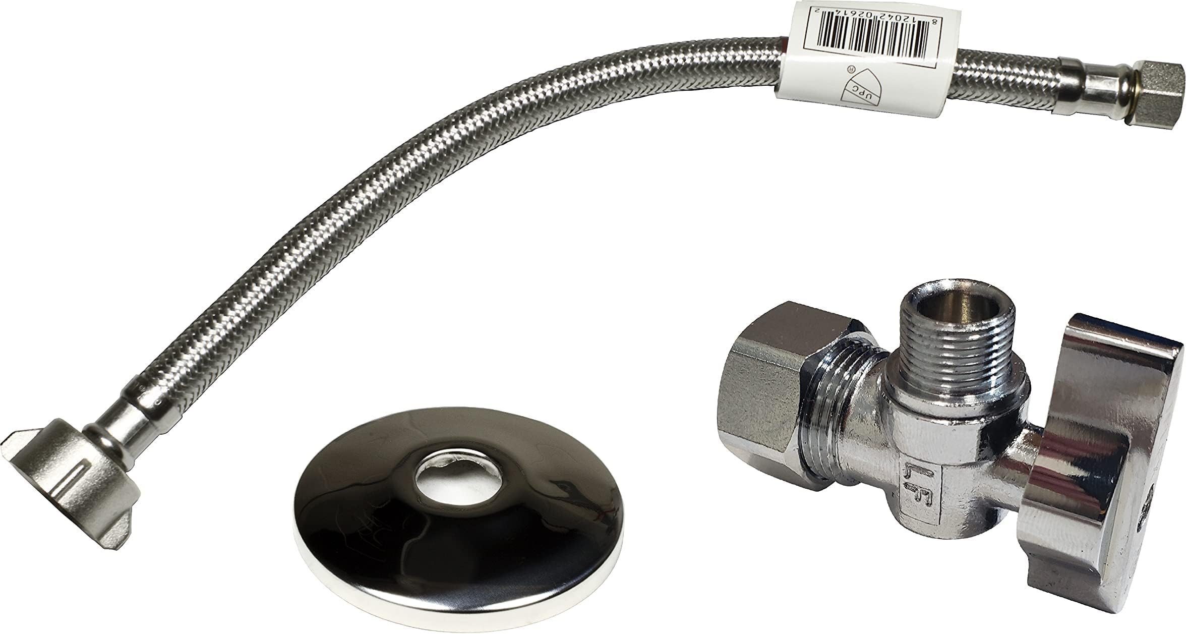 Complete Toilet Set Valve 1/2 in. NOM Inlet x 3/8 in. OD Compression ...