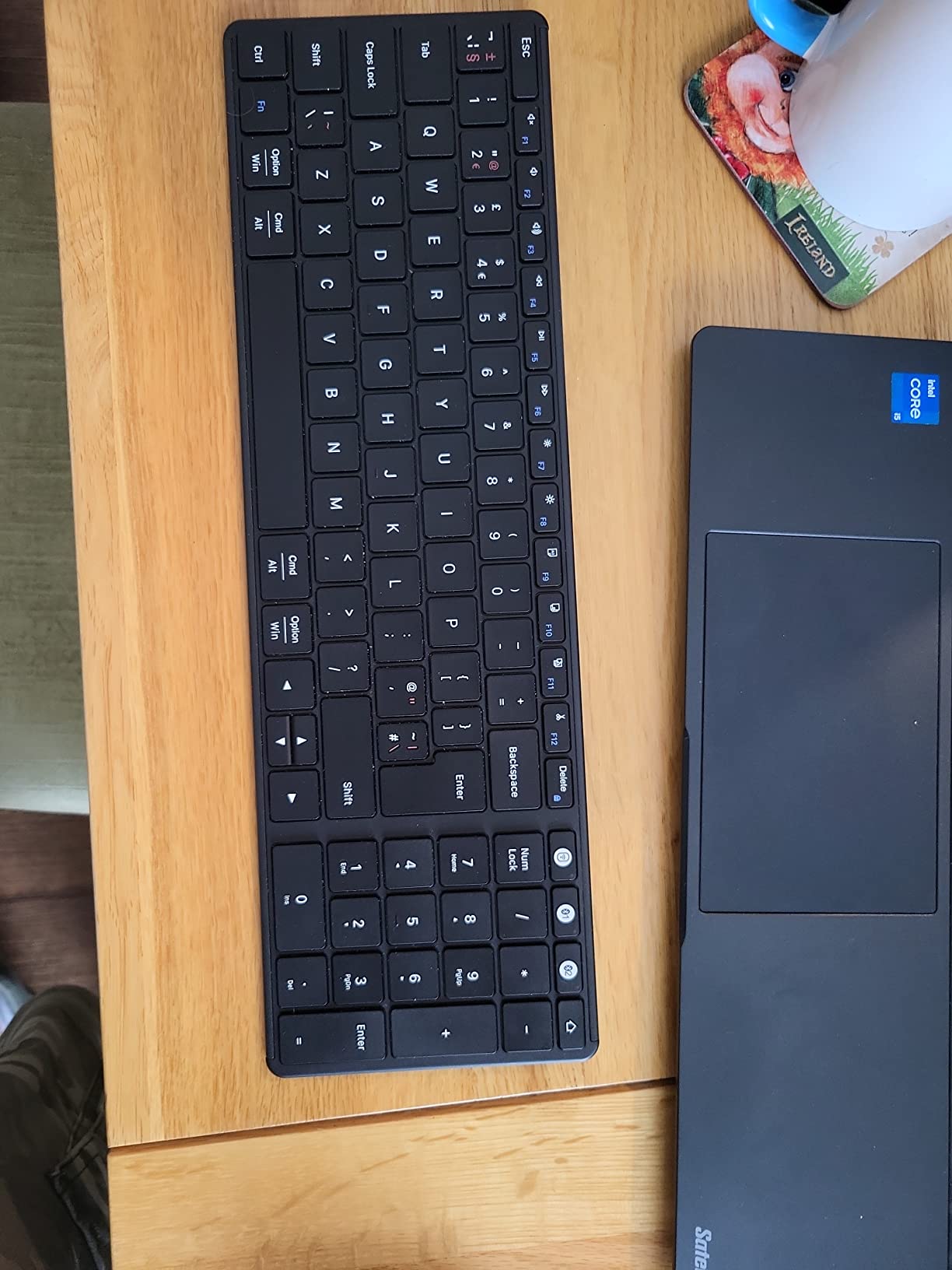 Bluetooth Keyboard, Multi-Device (BT1+BT2+USB) Wireless Keyboard for ...