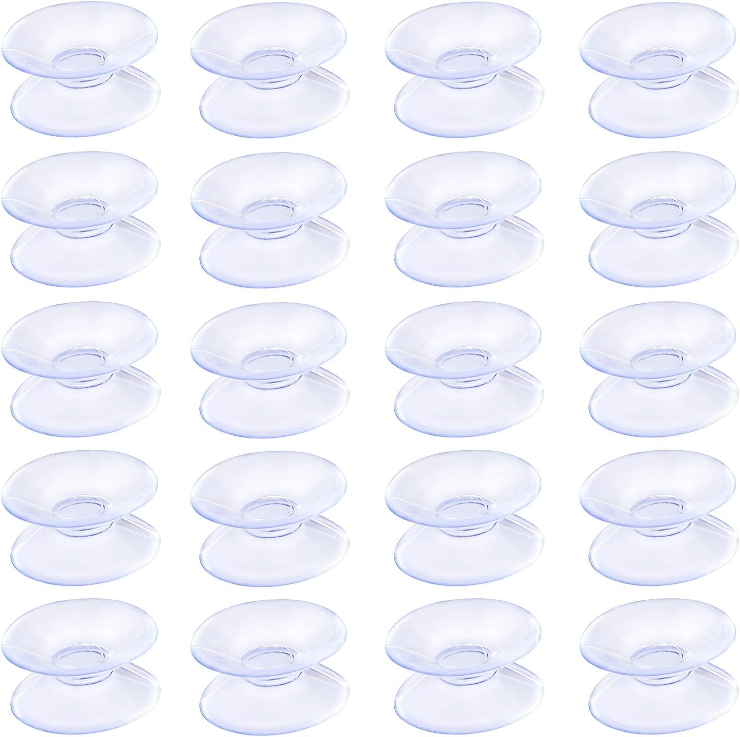 Amazon.com: Pawfly 20 Pack Double Sided Suction Cups 0.8 Inch Clear PVC ...
