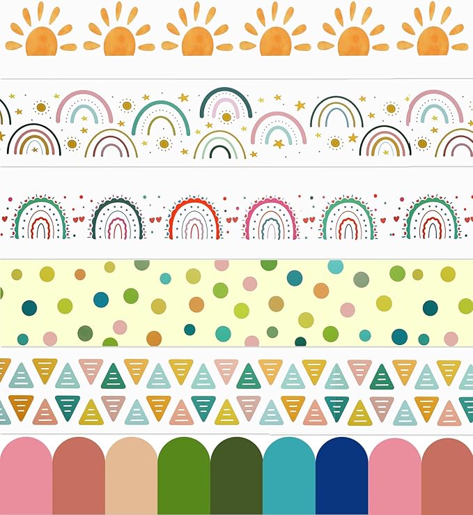 Amazon.com: Raymall Bulletin Board Borders, 89.6FT Classroom Border ...