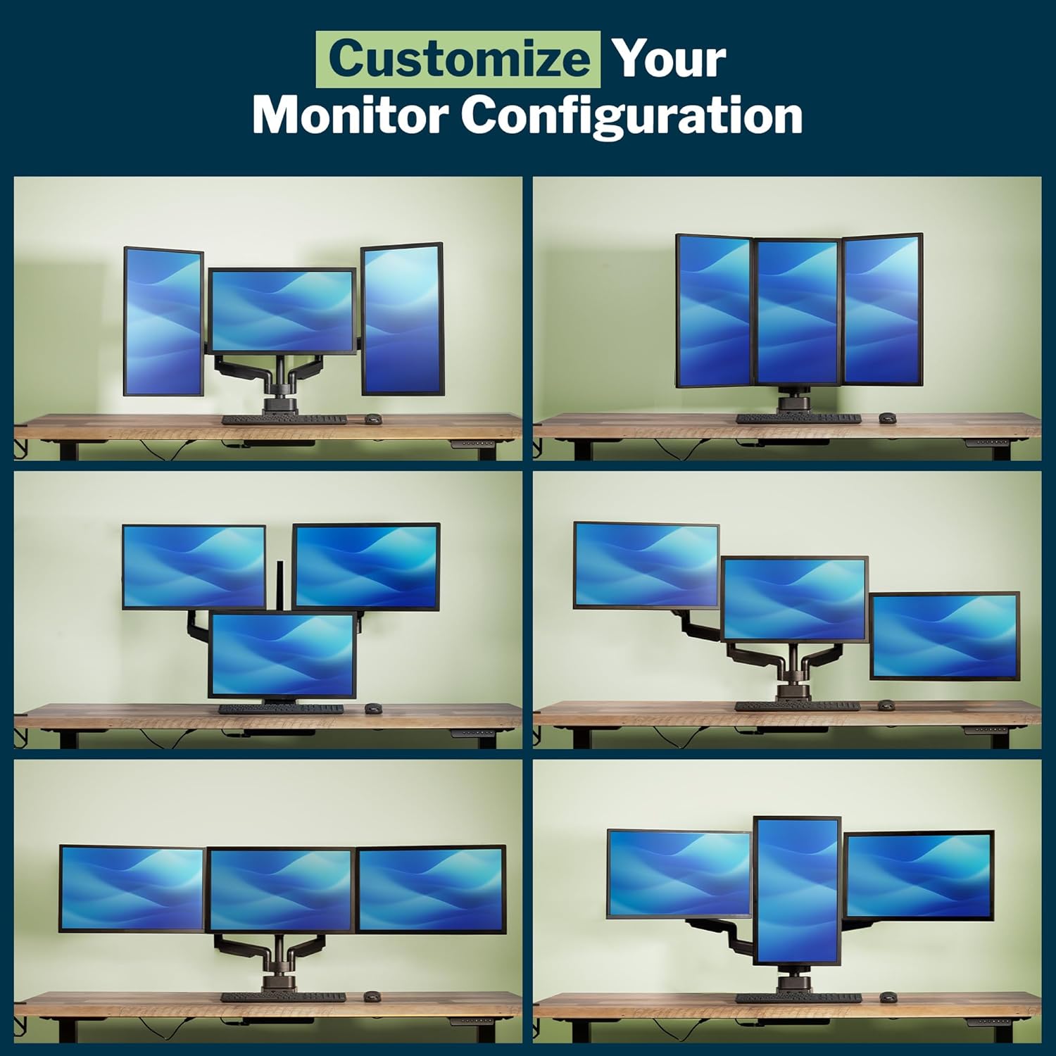 Vari Triple Monitor Arm - VariDesk 3 Computer Nepal | Ubuy