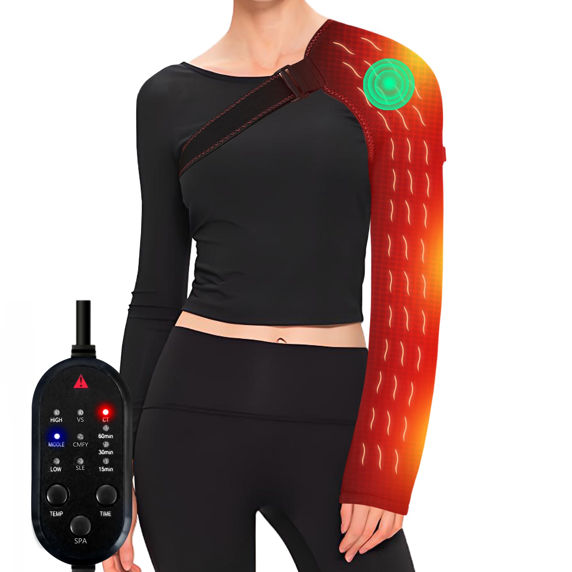 Amazon.com: Shoulder Massage Heating Pad, Ultra Long Heated Wrist Wrap ...