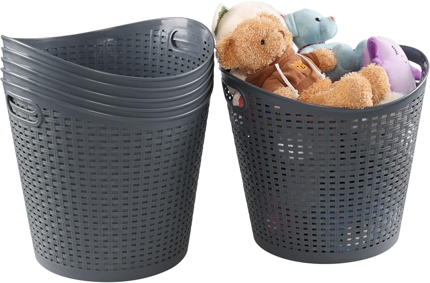 Amazon.com: Gainhope 6 Pack 30 L Plastic Large Storage Basket, Laundry ...