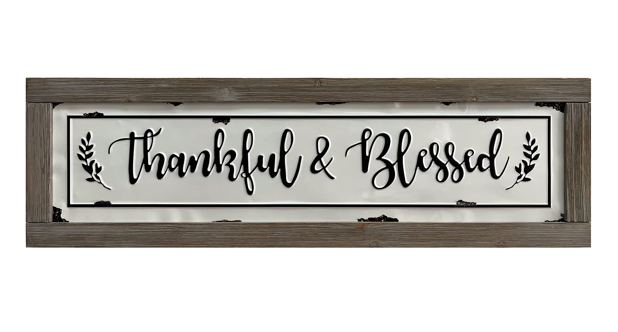 PrideCreation Thankful Blessed Wall Signs, 36x11 inch Enamel Wall ...