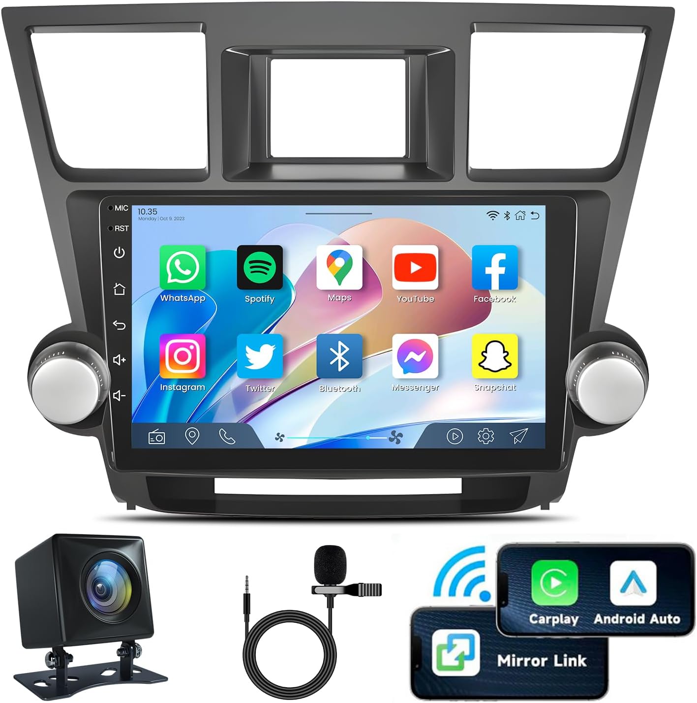 Amazon.com: Car Radio Stereo for Toyota Highlander 2008-2013: Upgrade ...