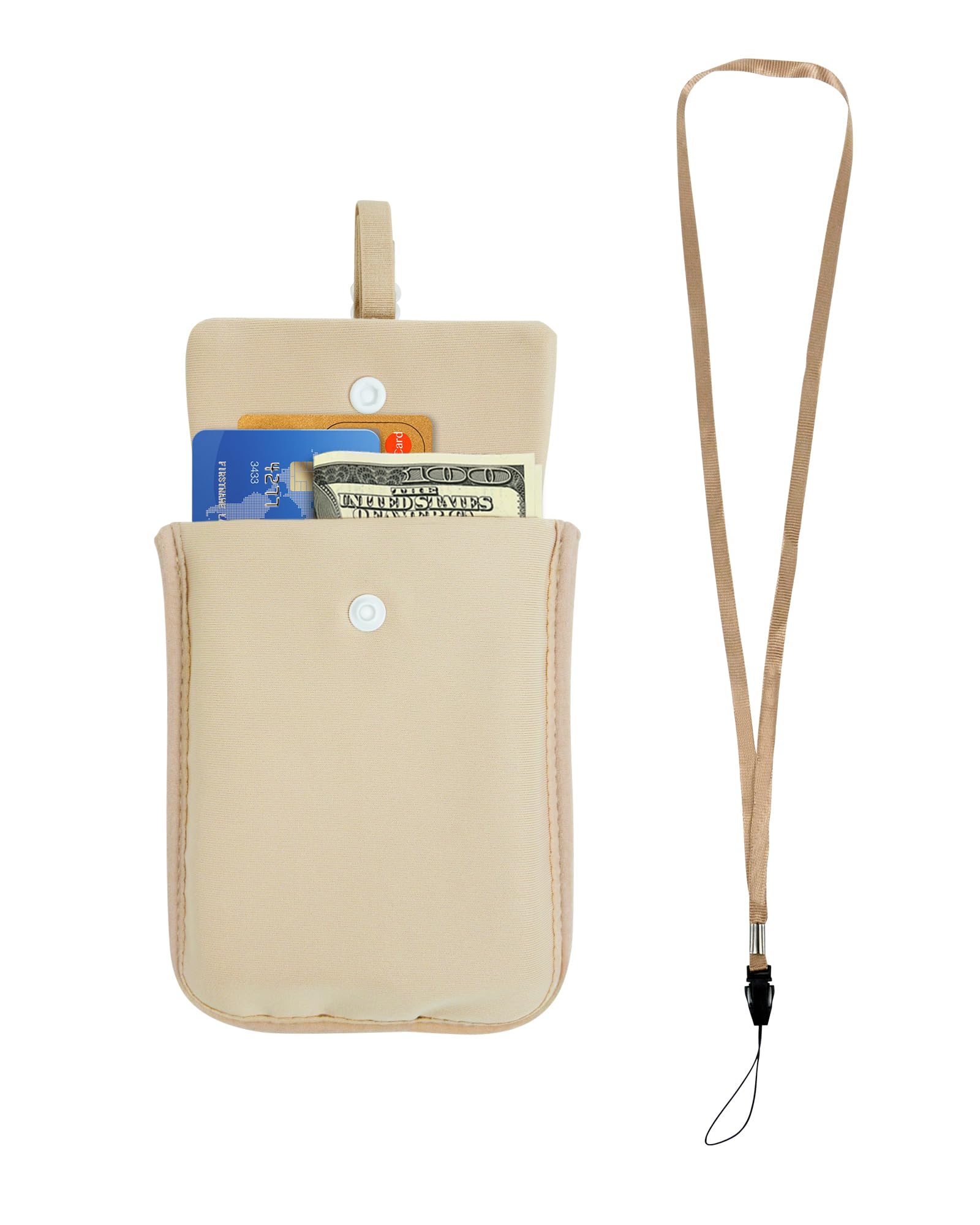 Amazon.com | Bamneat RFID-Blocking Travel Bra Wallet, Hidden Money ...