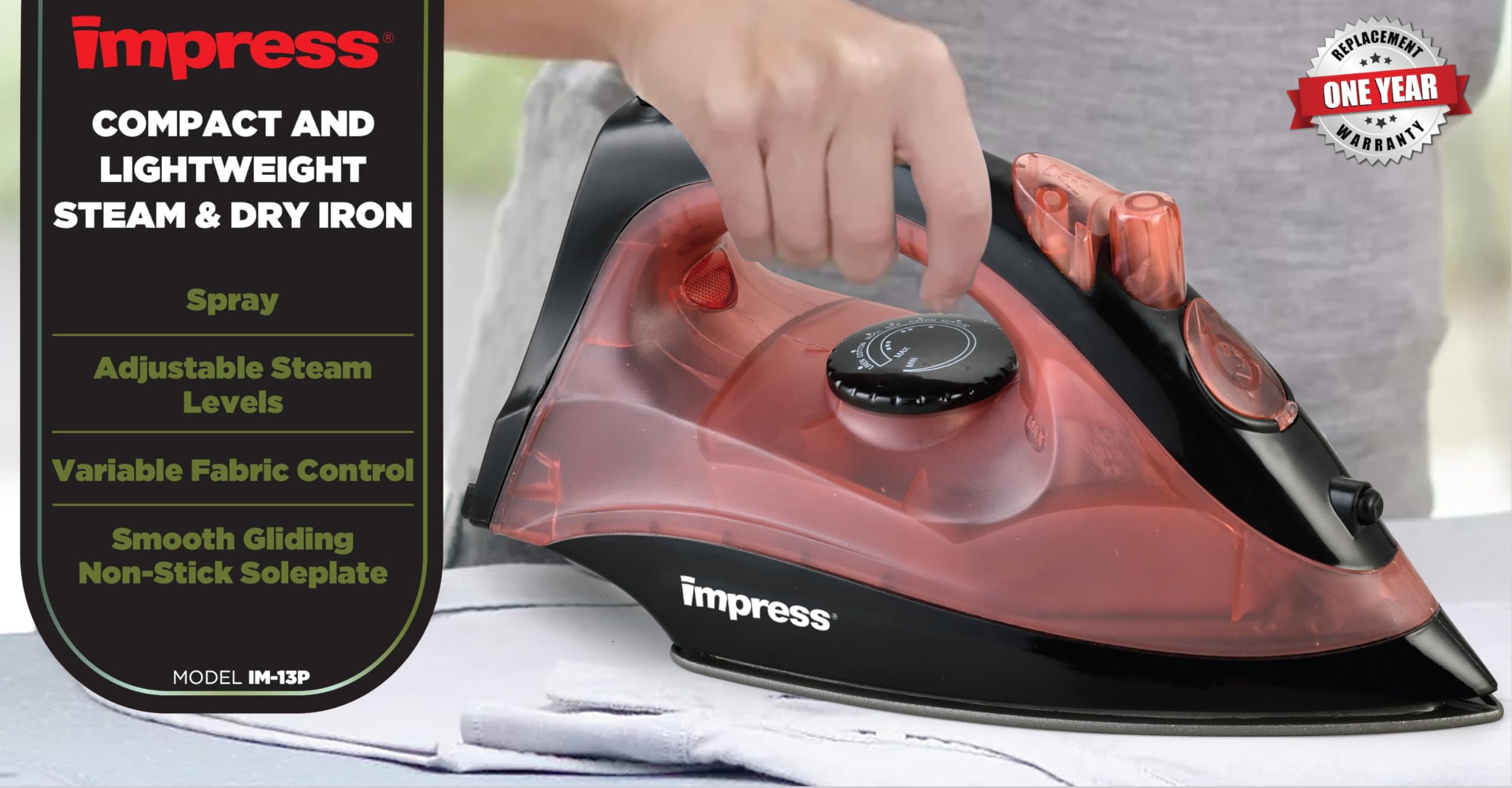 Snapklik.com : Impress Basic Clothing Iron Non-Stick Compact Spray ...