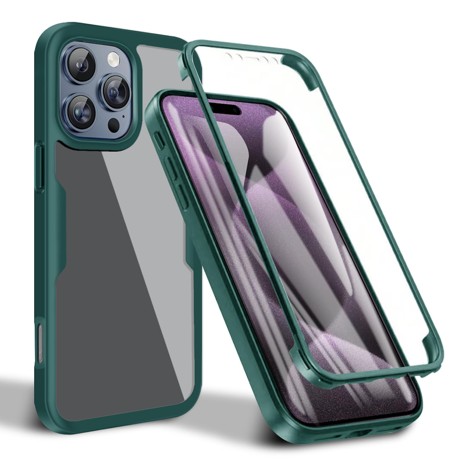 Amazon.com: MRRSIWEI for iPhone 16 Pro Case, [Built-in Screen Protector ...