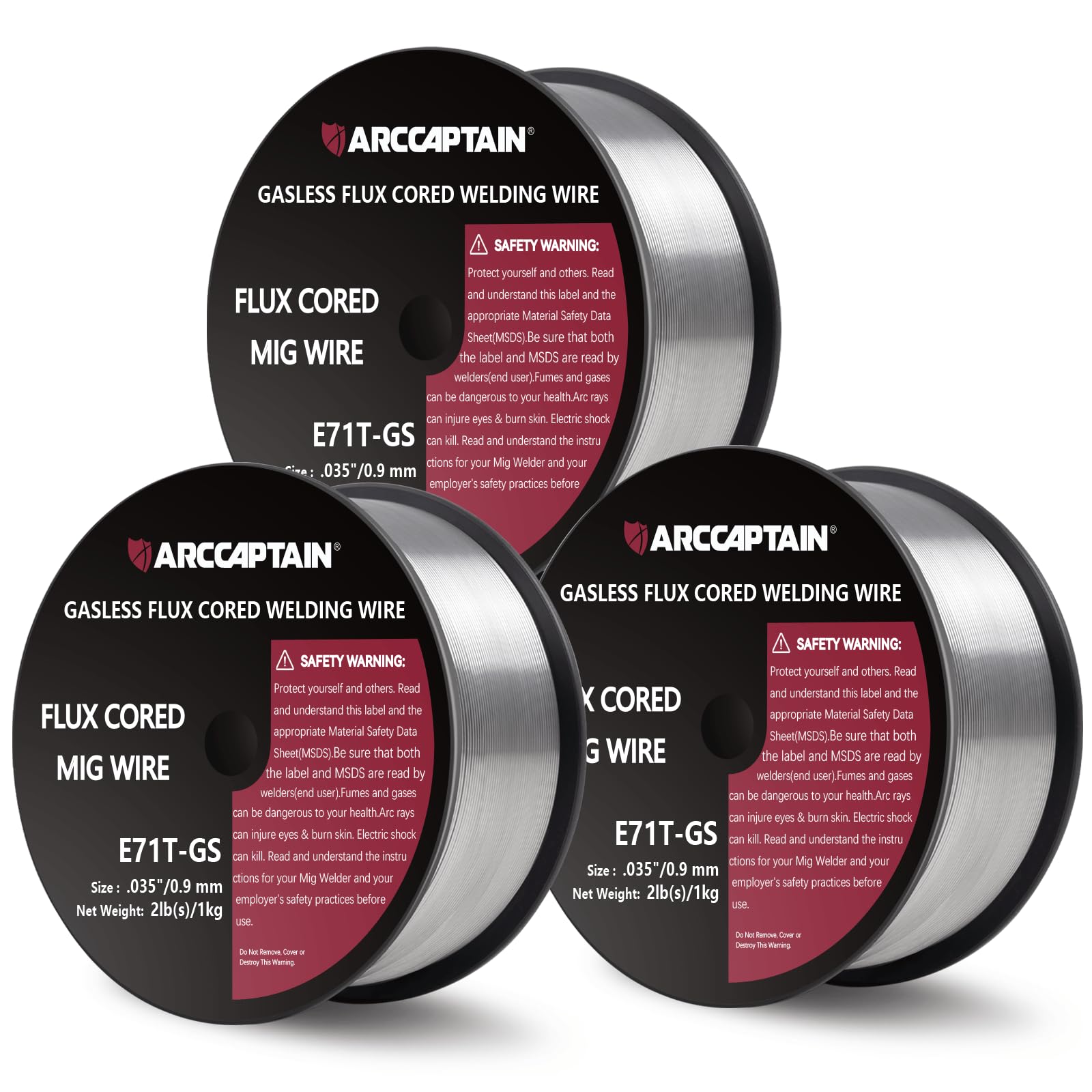 Snapklik.com : ARCCAPTAIN Flux Core Welding Wire .035, Flux Core ...