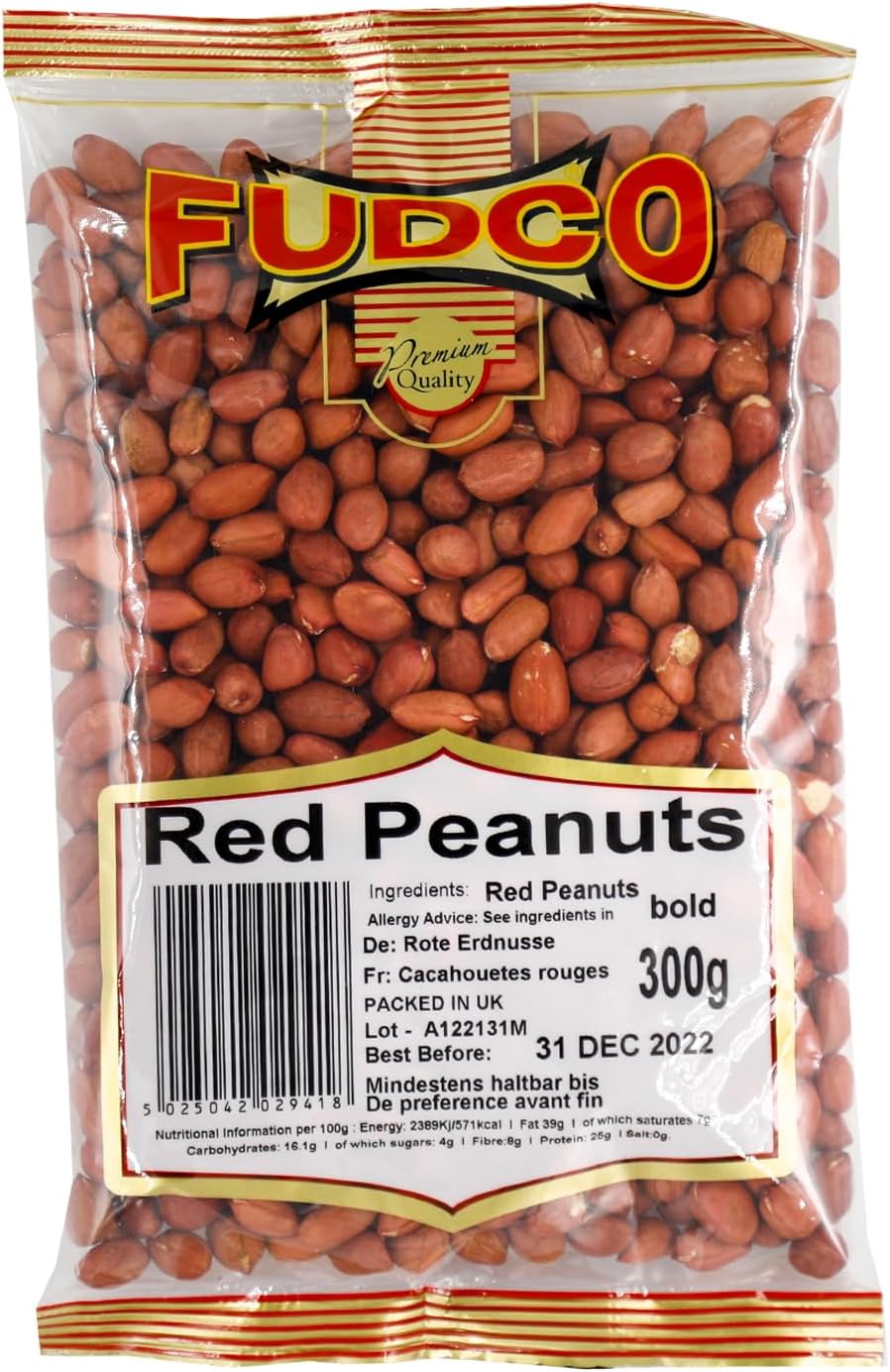 Official Fudco Red Peanuts 300g : Amazon.co.uk: Grocery