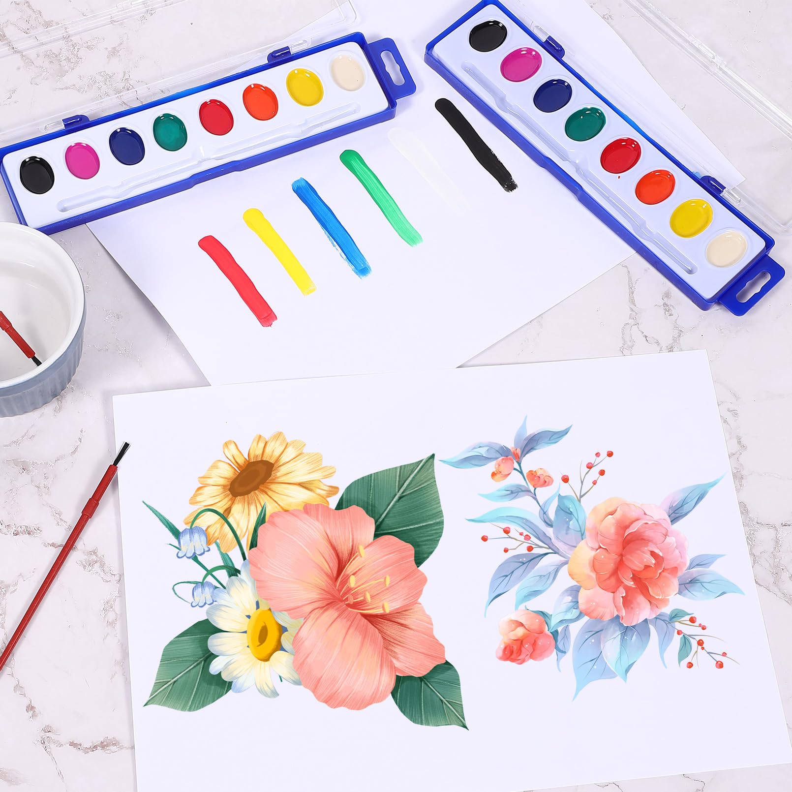 Snapklik.com : Watercolor Paint Bulk,24 Pack 8 Colors Watercolors For ...