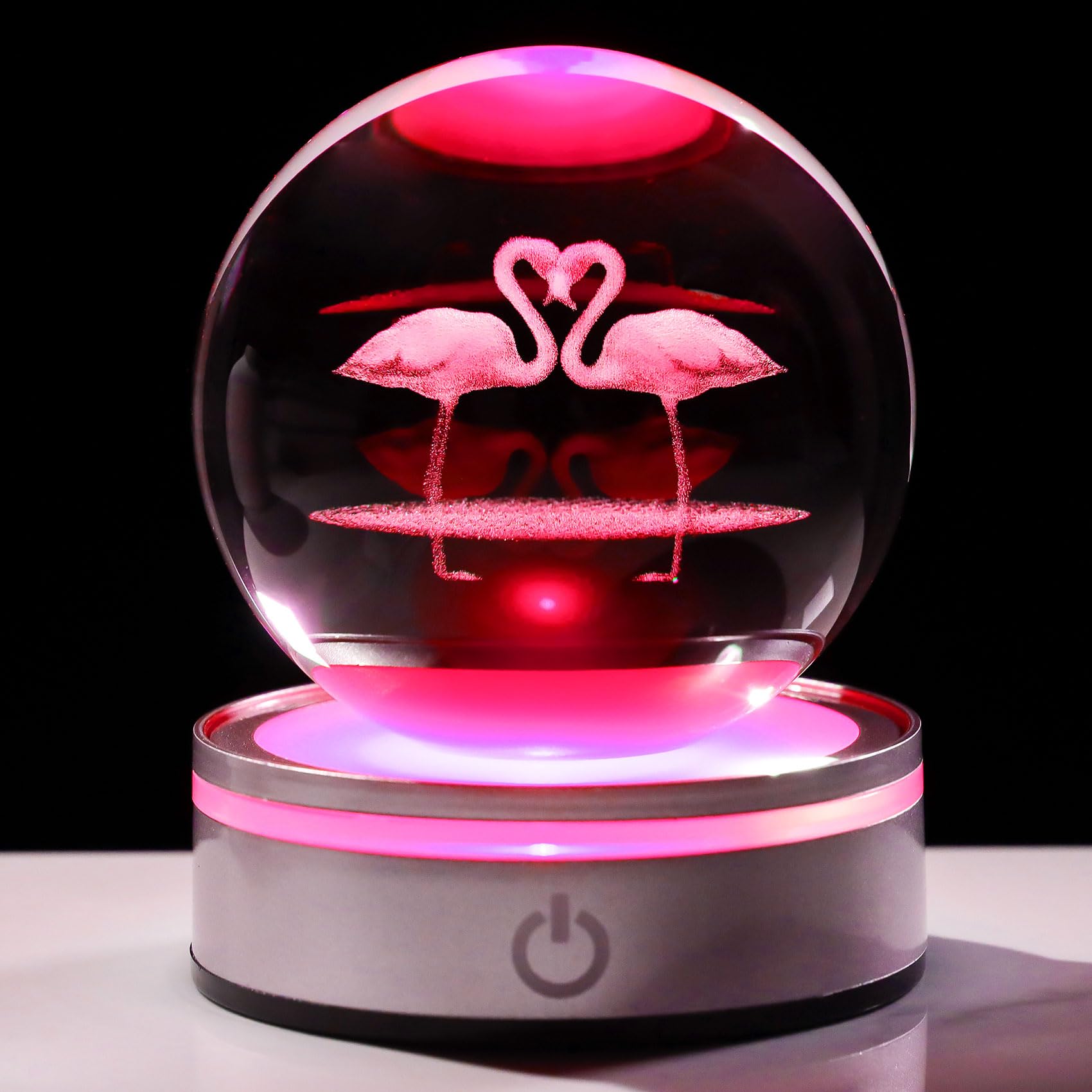 Amazon.com: Movdyka Flamingo Gifts for Women Men 3D Crystal Ball with ...