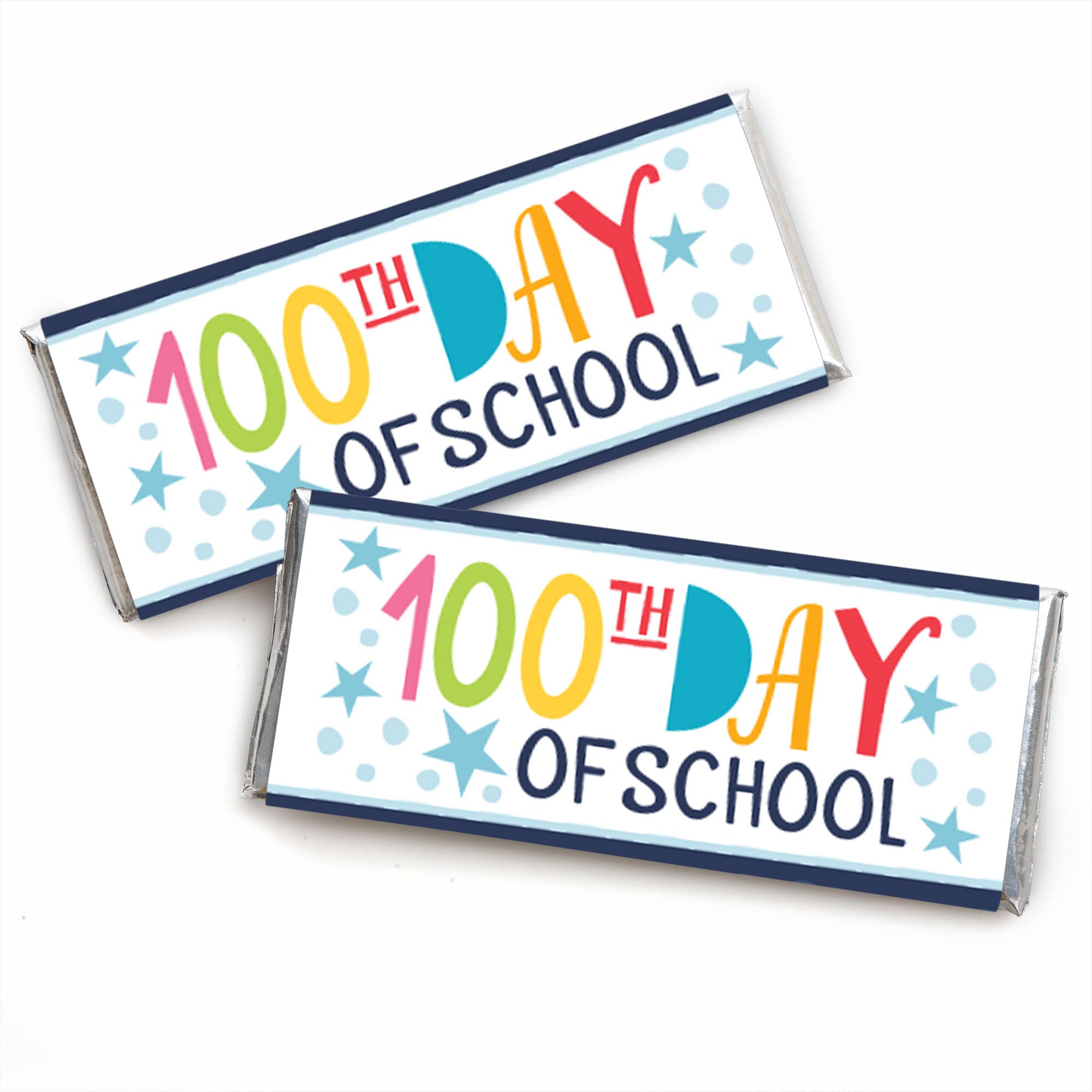 Amazon.com: Big Dot of Happiness Happy 100th Day of School - Candy Bar ...